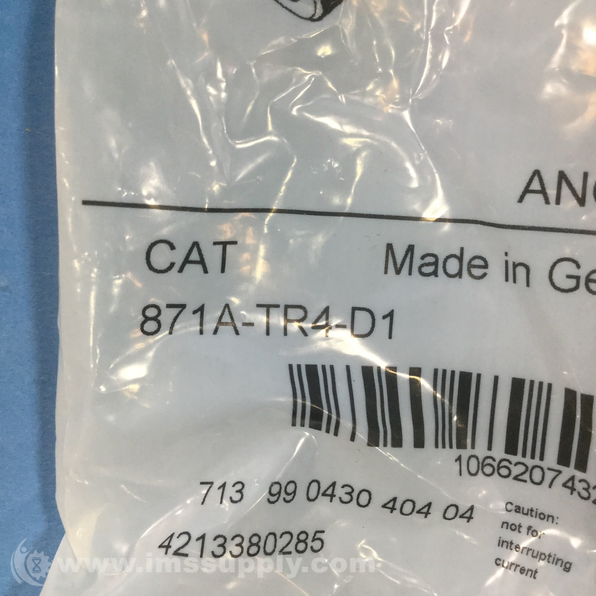 Allen Bradley 871A-TR4-D1 Terminal Chamber, DC Micro (M12) - IMS Supply