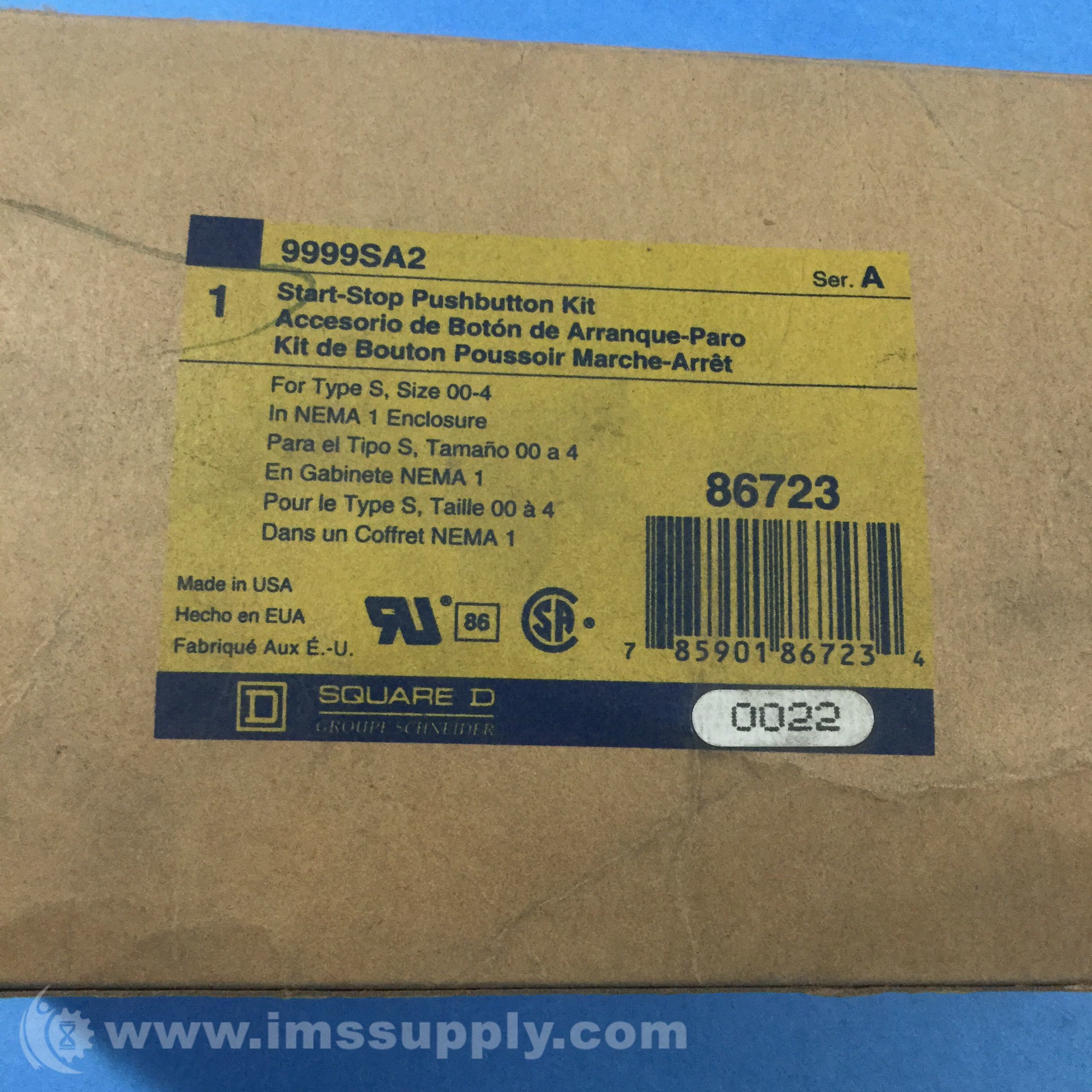 Square D 9999SA2 Start-Stop Pushbutton Kit - IMS Supply