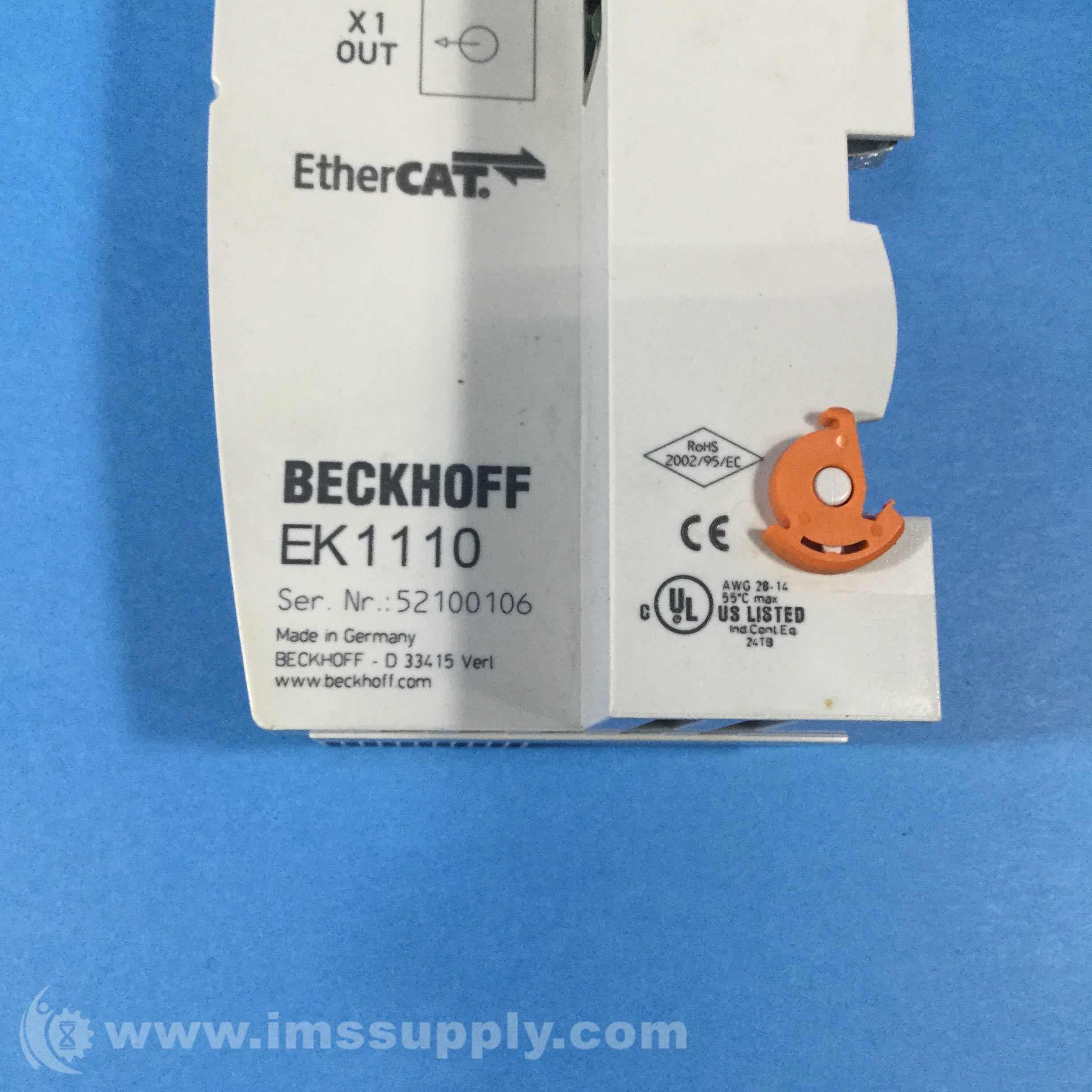 Beckhoff EK1110 EtherCAT Terminal Block - IMS Supply