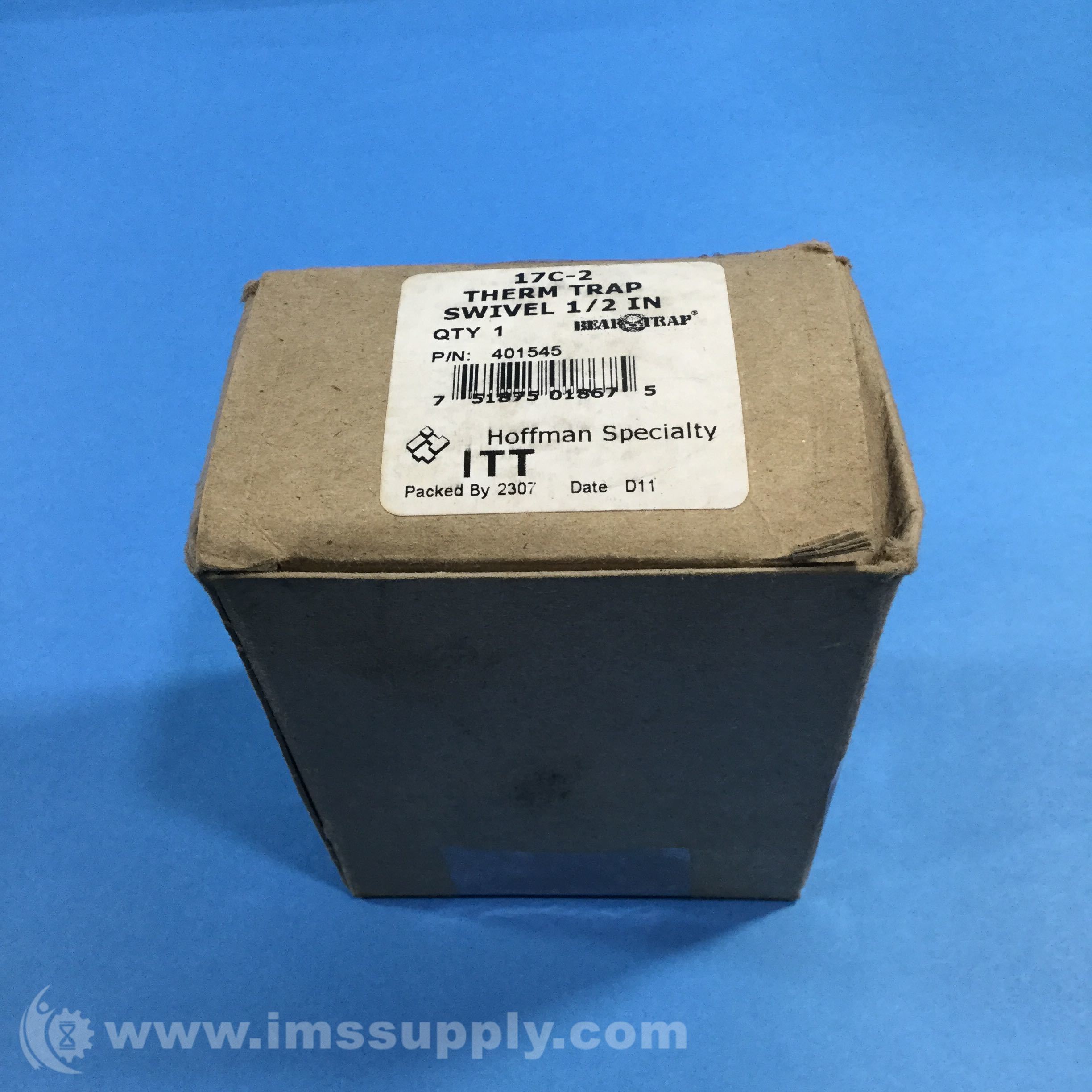 Hoffman 401545 Thermostatic Steam Trap, 1/2, 17C-2 Swivel - IMS Supply