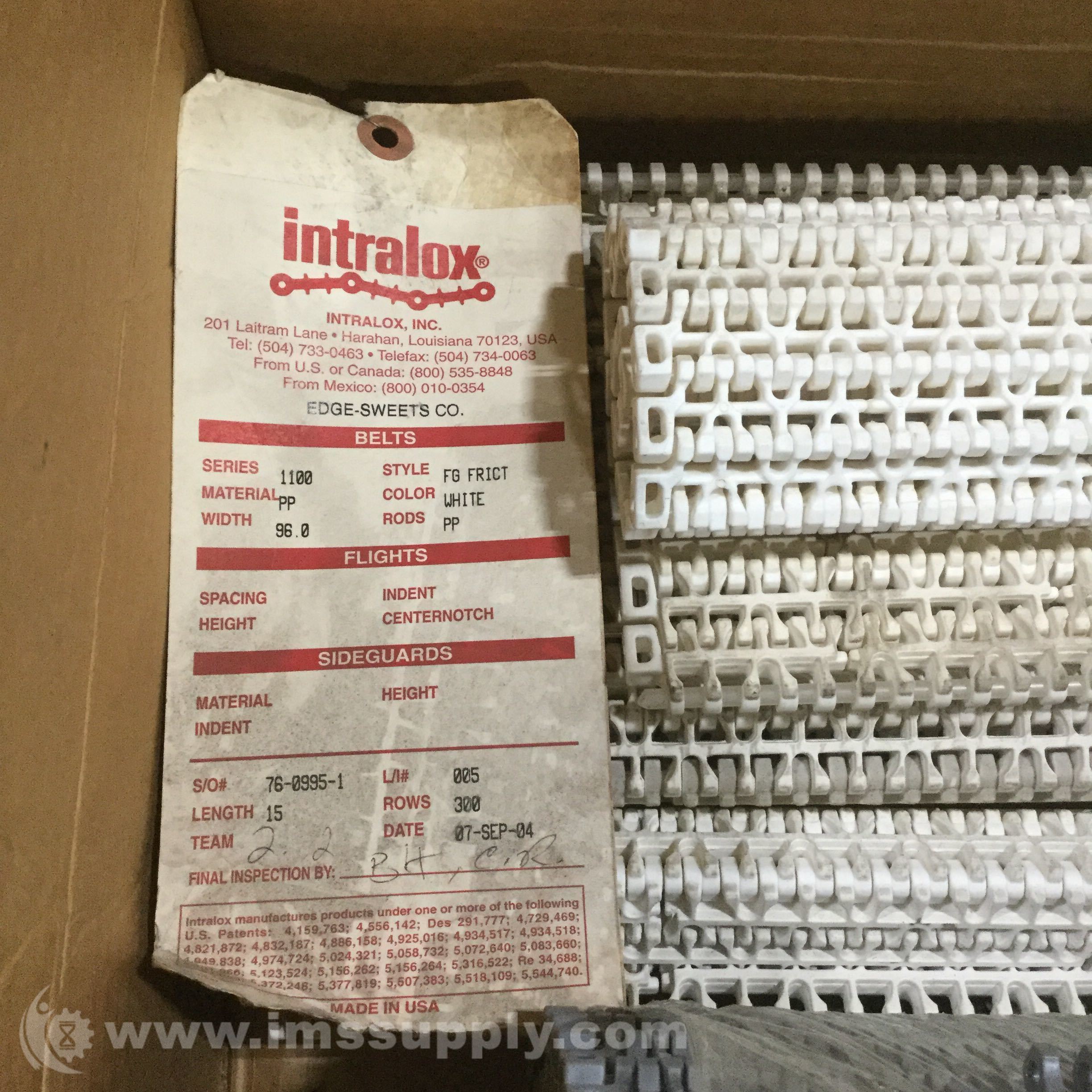 Intralox BZ-5209-1 Conveyor Belting System, Series 1100 - IMS Supply