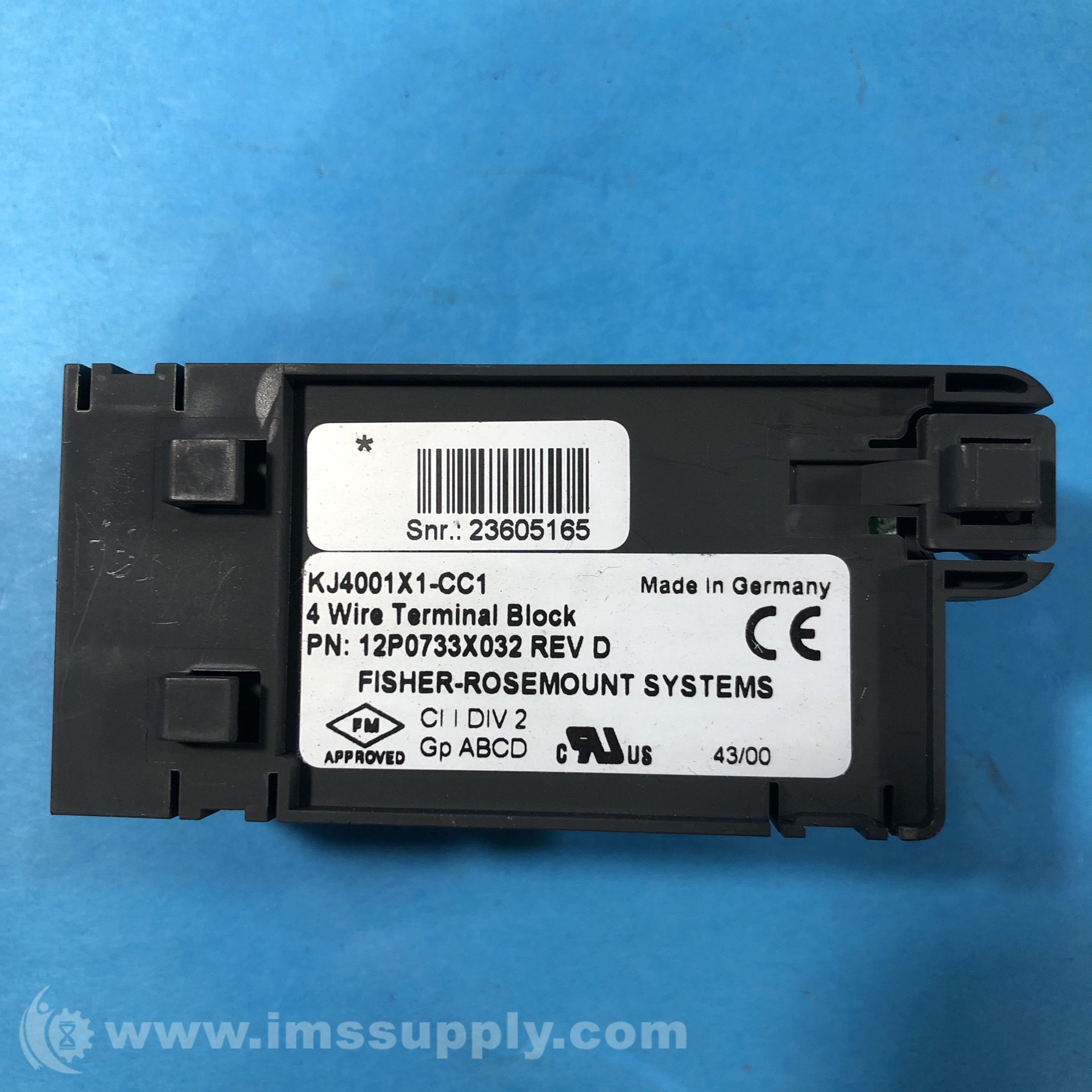 Fisher Rosemount 12P0733X032 4 Wire Terminal Block - IMS Supply