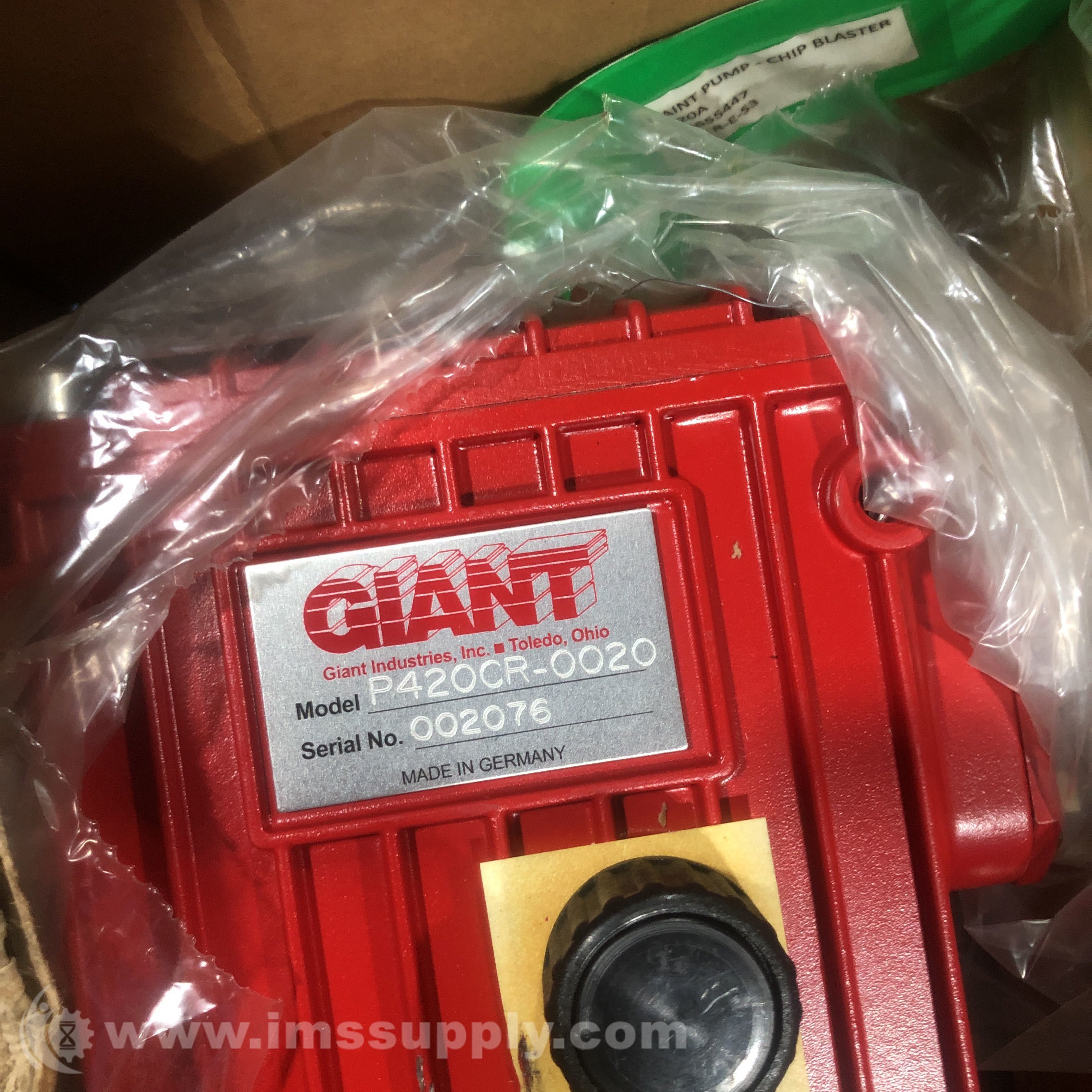 Giant Pump P420CR-0020 Triplex Plunger Positive Displacement Pump - IMS ...