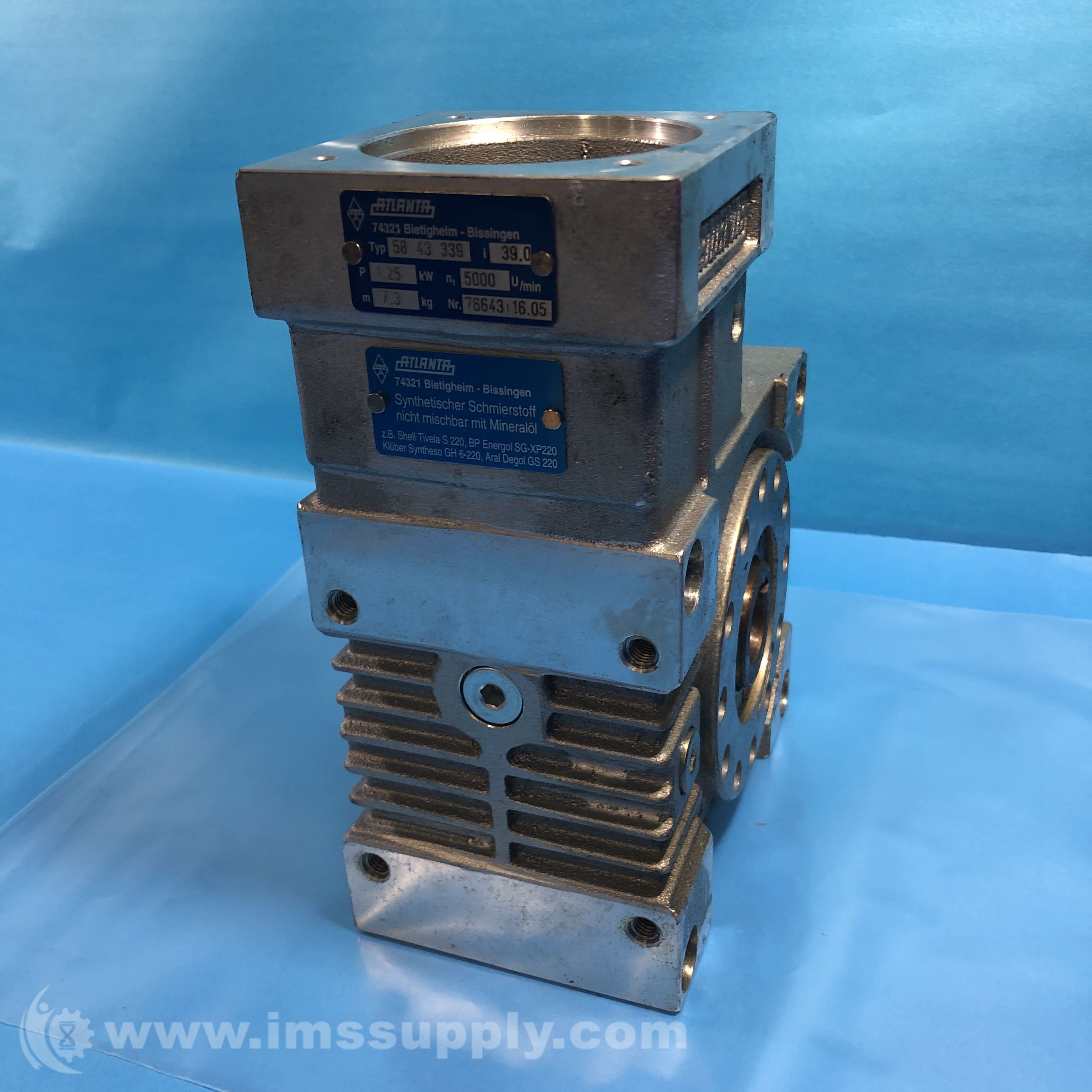Atlanta Drive Systems 58-43-339 Worm Gear Reducer - IMS Supply