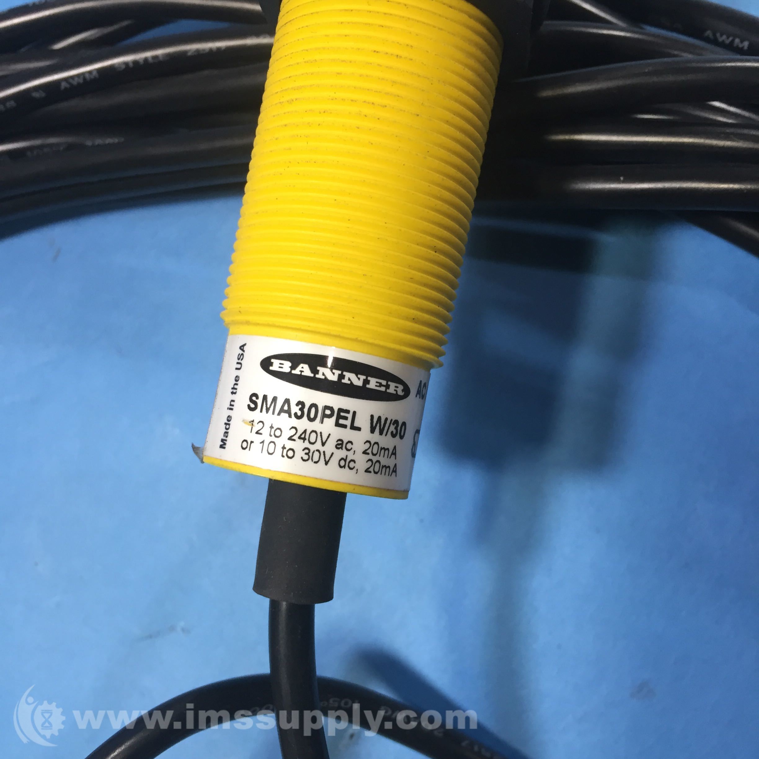 Banner SMA30PEL W/30 SM30 Series Opposed Mode Barrel Sensor - IMS Supply