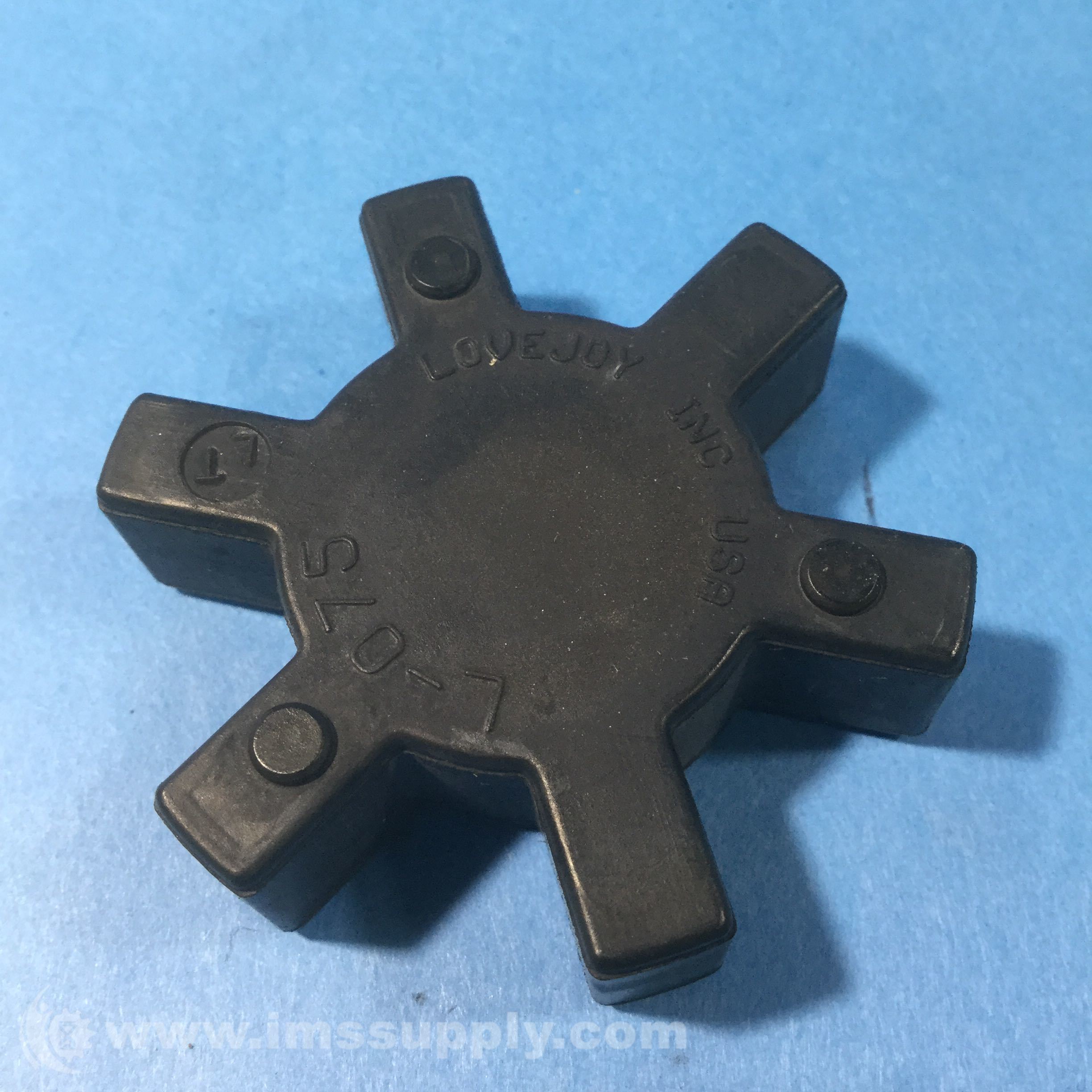 Lovejoy L-075 SOLID Jaw Coupling Spider, Black, Solid Insert - IMS Supply