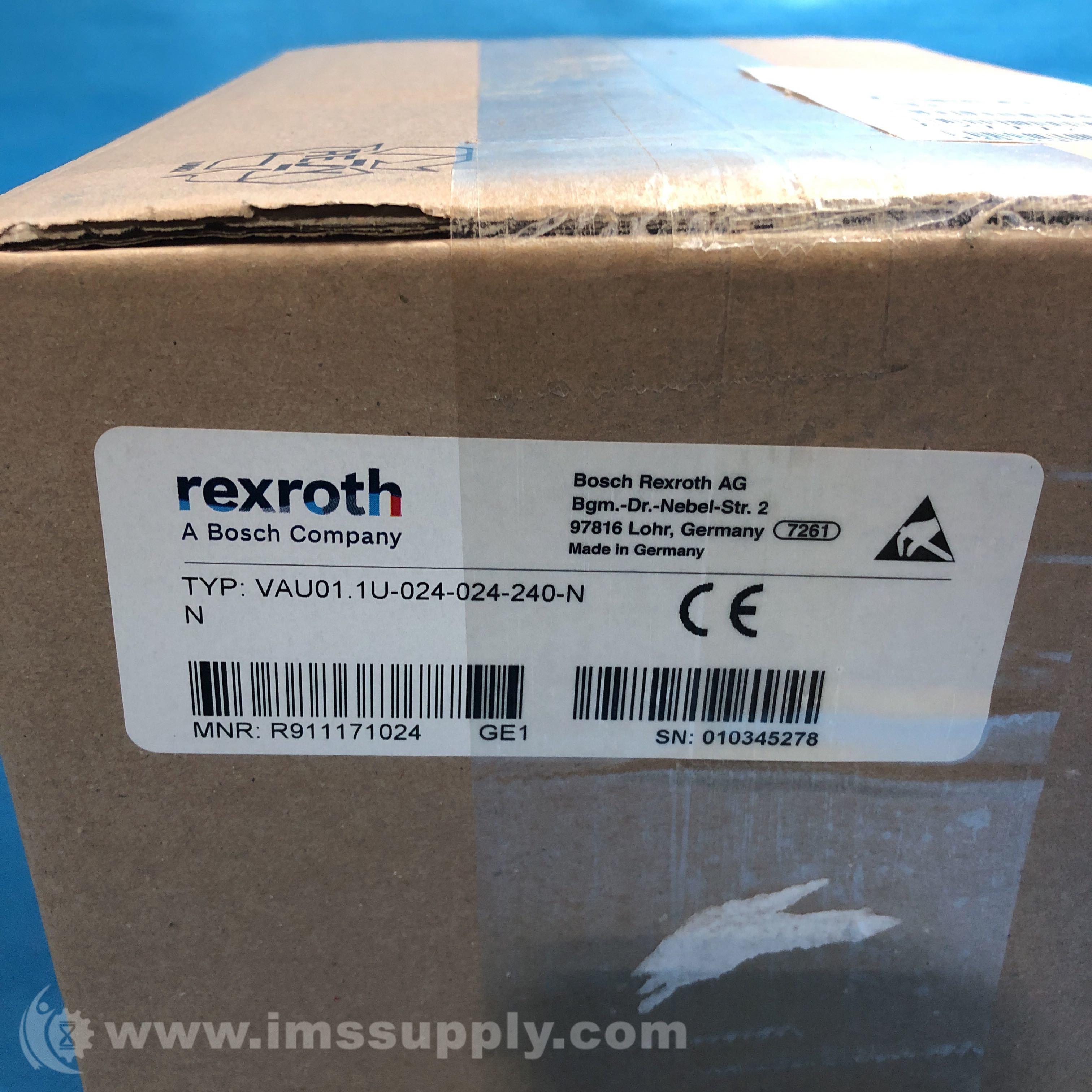 Rexroth R911171024 Power Supply, 24 VDC - IMS Supply
