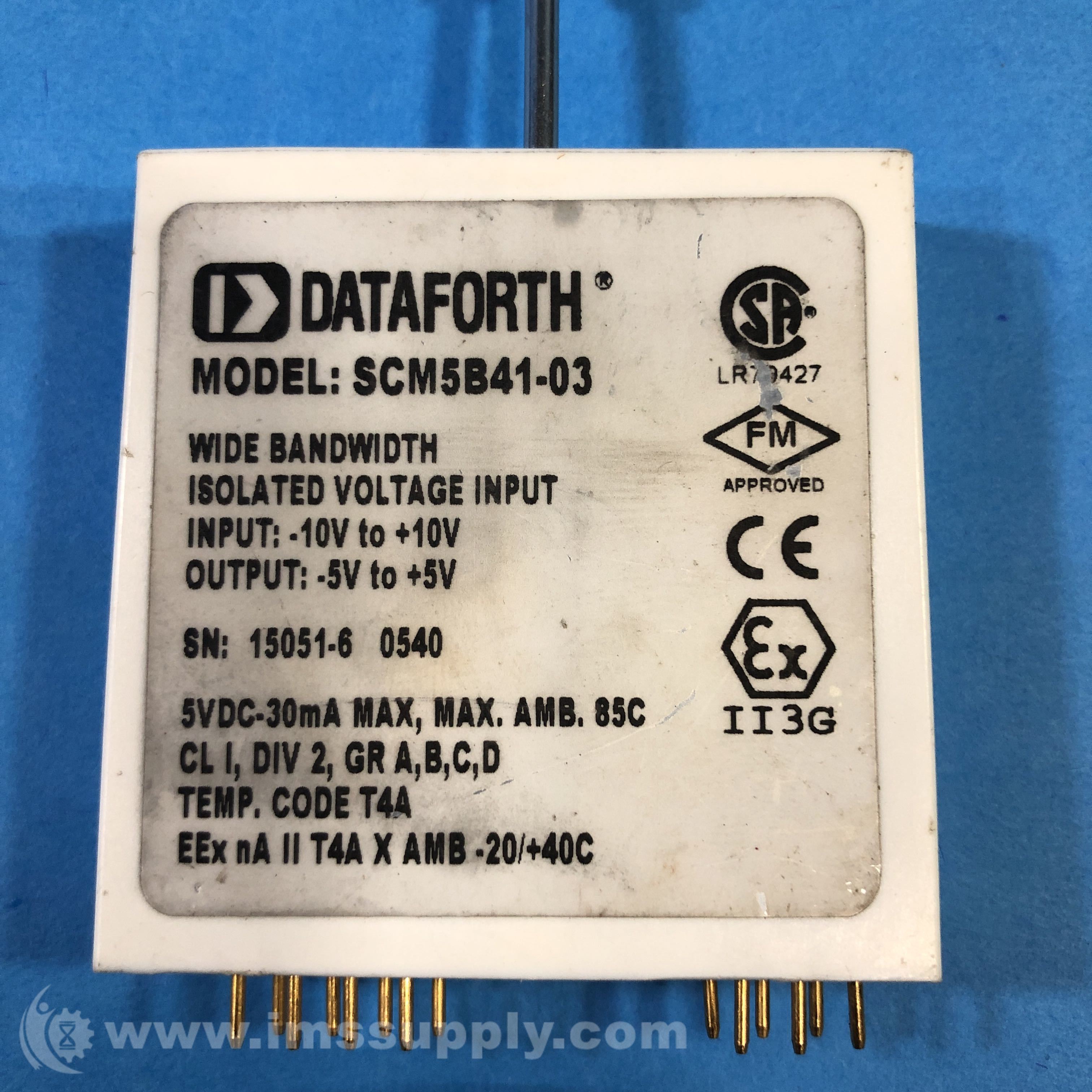 Dataforth SCM5B41-03 Analog Voltage Input Module - IMS Supply