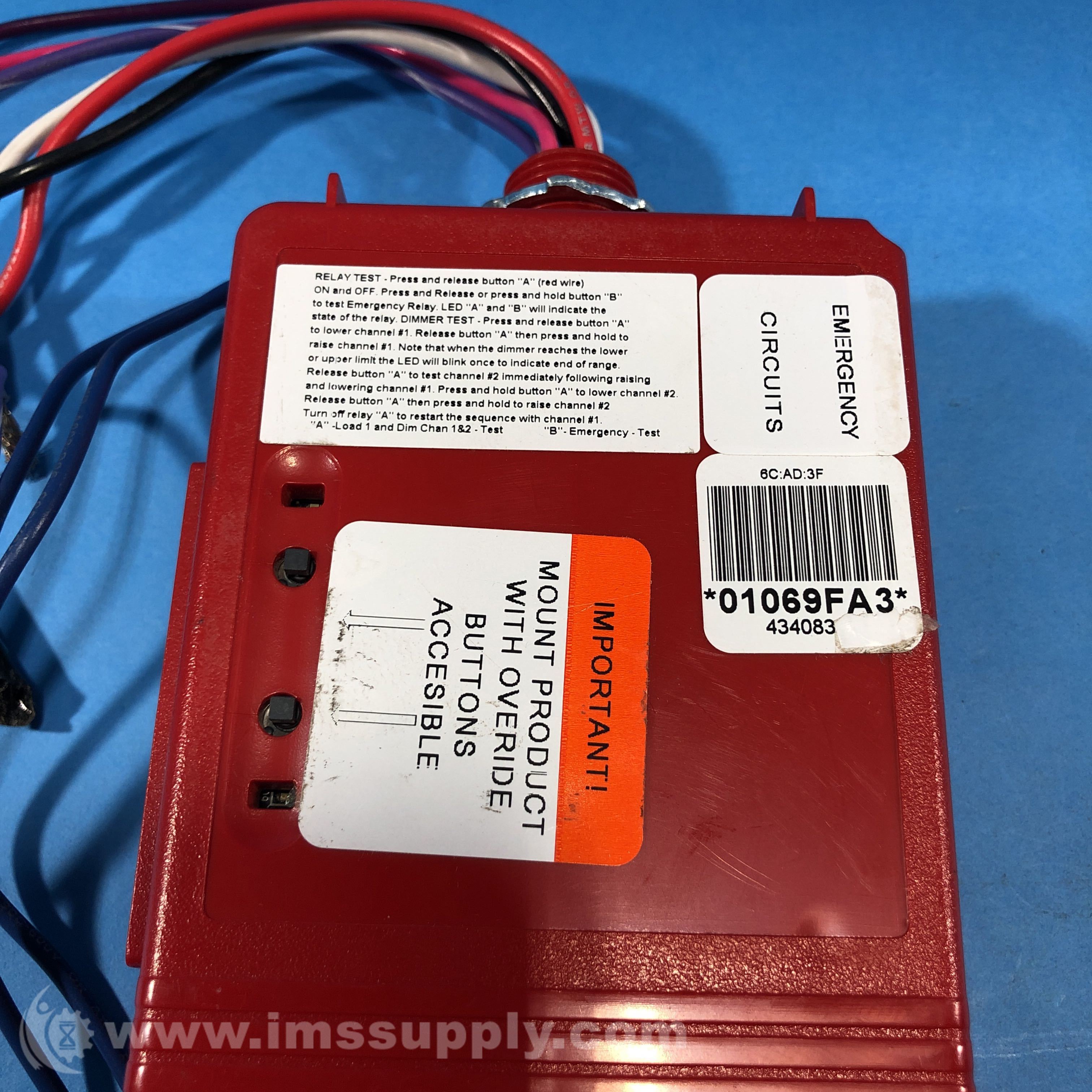 NX Lighting Controls NXRCFX2-2RD-UNV Color Red - IMS Supply