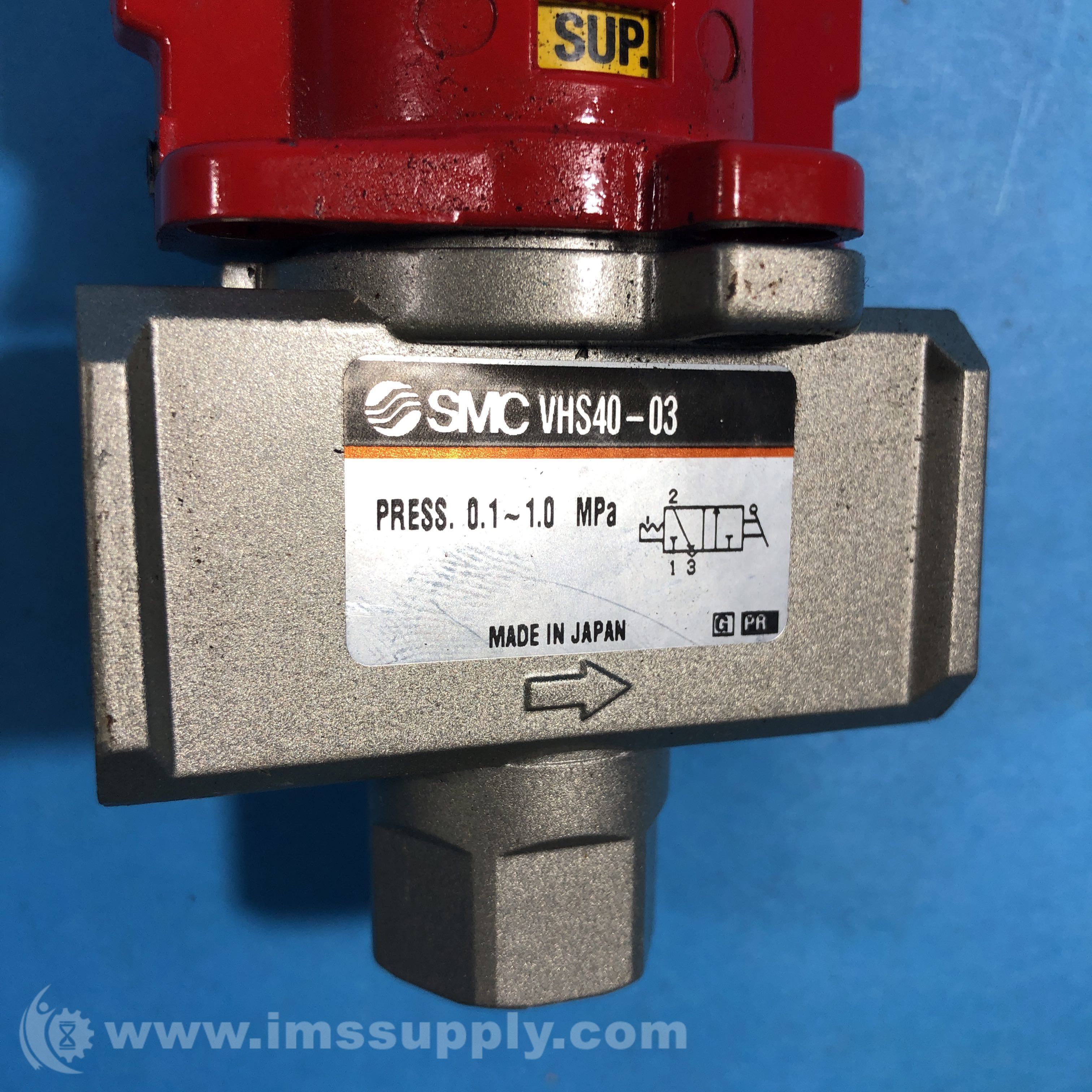 SMC VHS40-03 3-Port Lock Out Hand Valve - IMS Supply