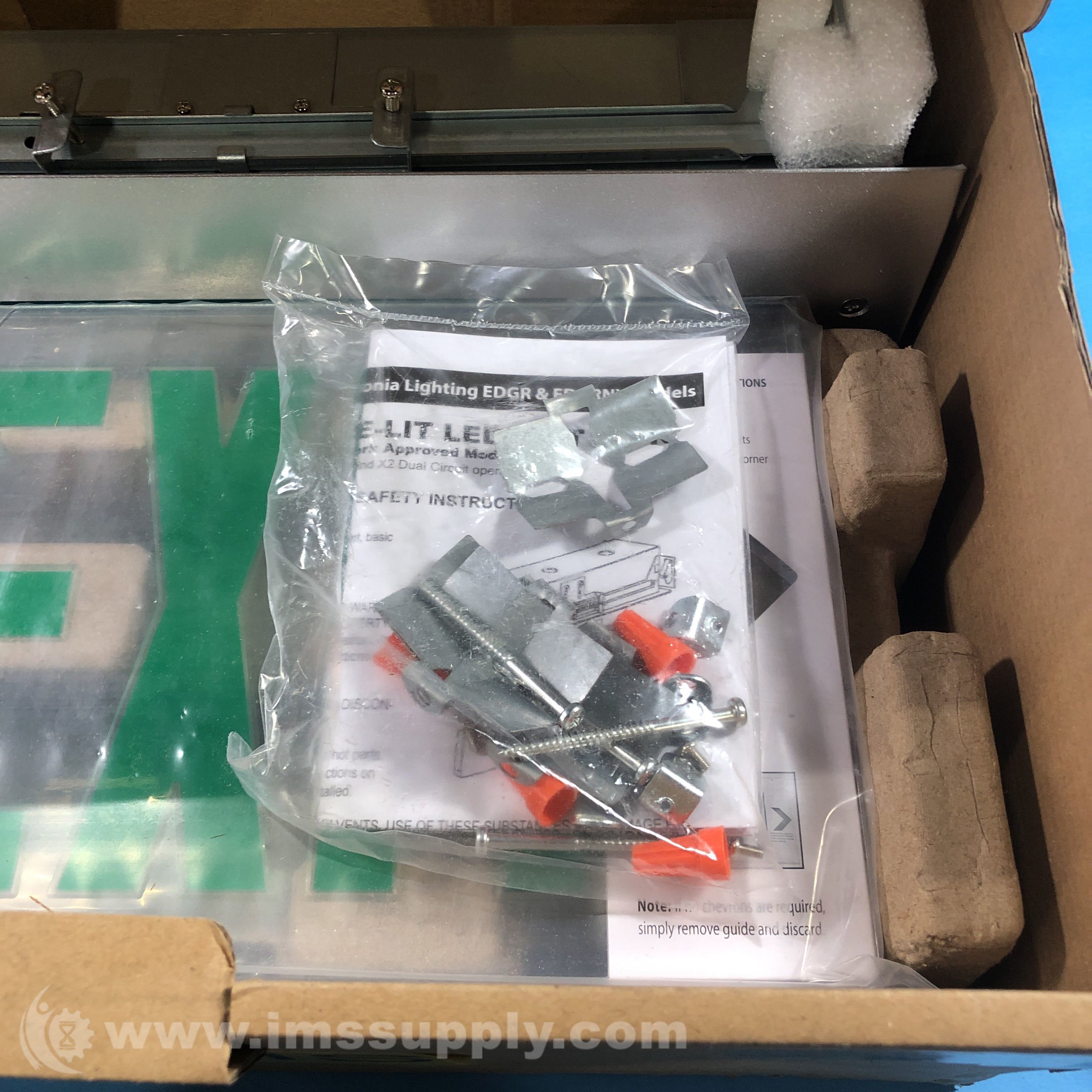 Lithonia Lighting EDGR 1 G M4 Recessed Edge-Lit LED Exit Sign - IMS Supply