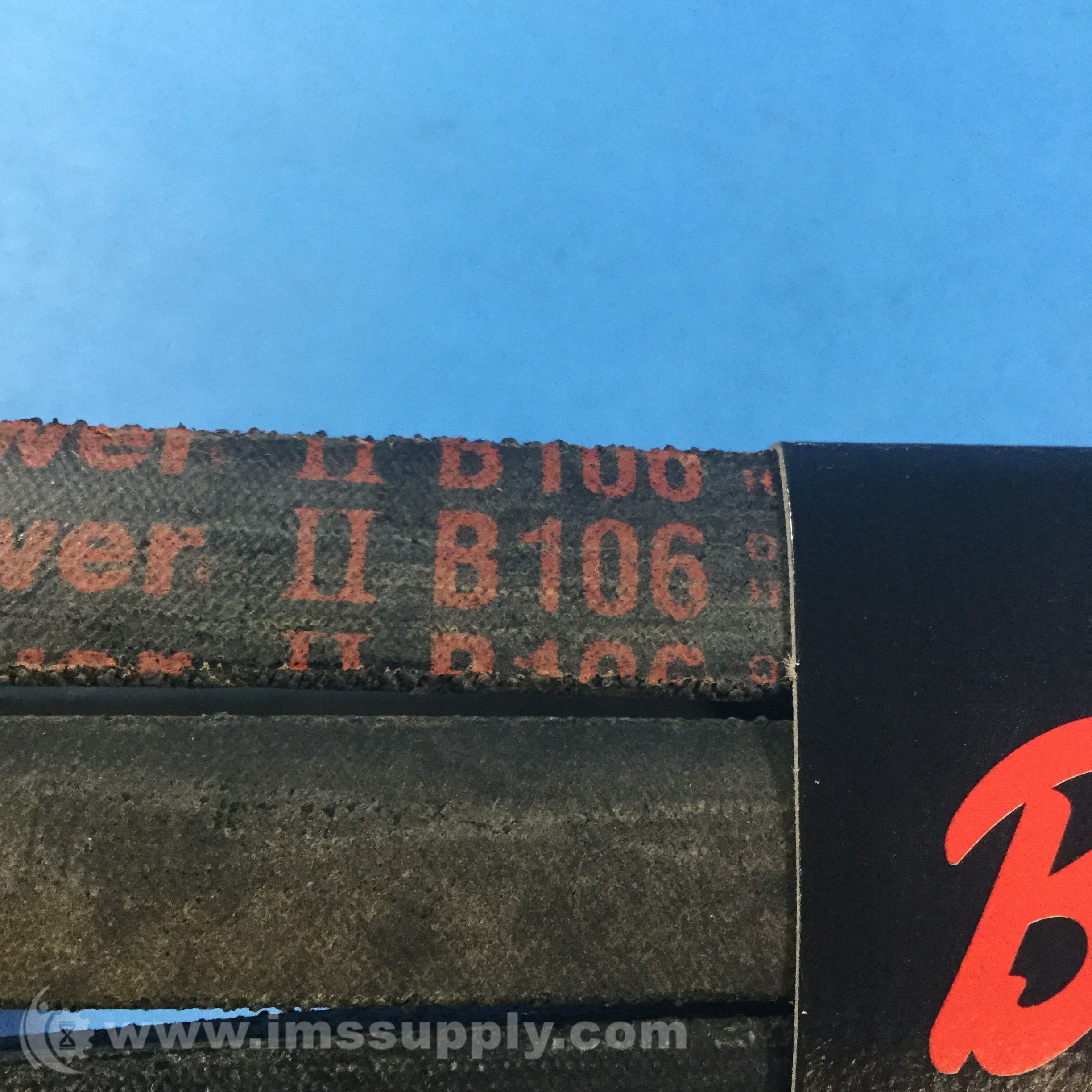 Gates B106 Hi-Power II V-Belt, Belt Height: 13/32 - IMS Supply
