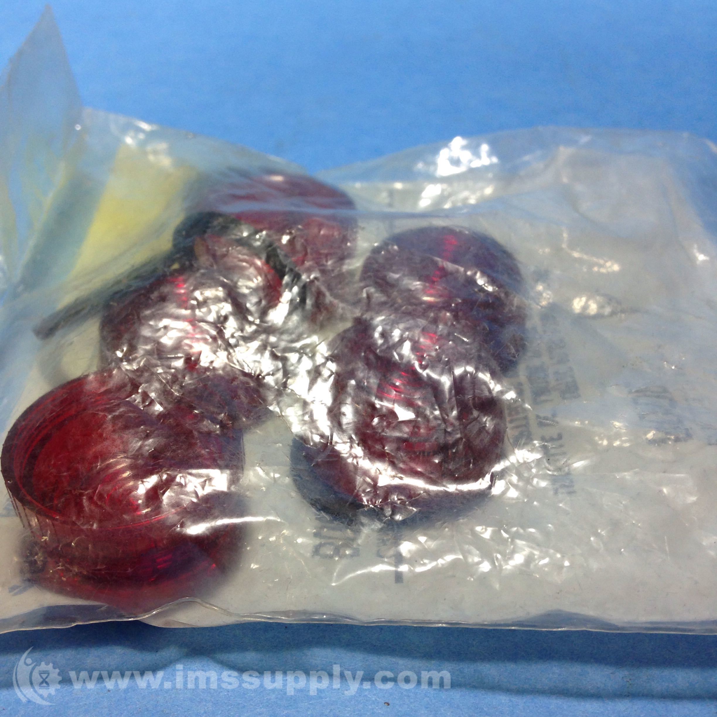 Allen Bradley 800E-APL4 Pack of 5 Red Pilot Light Caps - IMS Supply