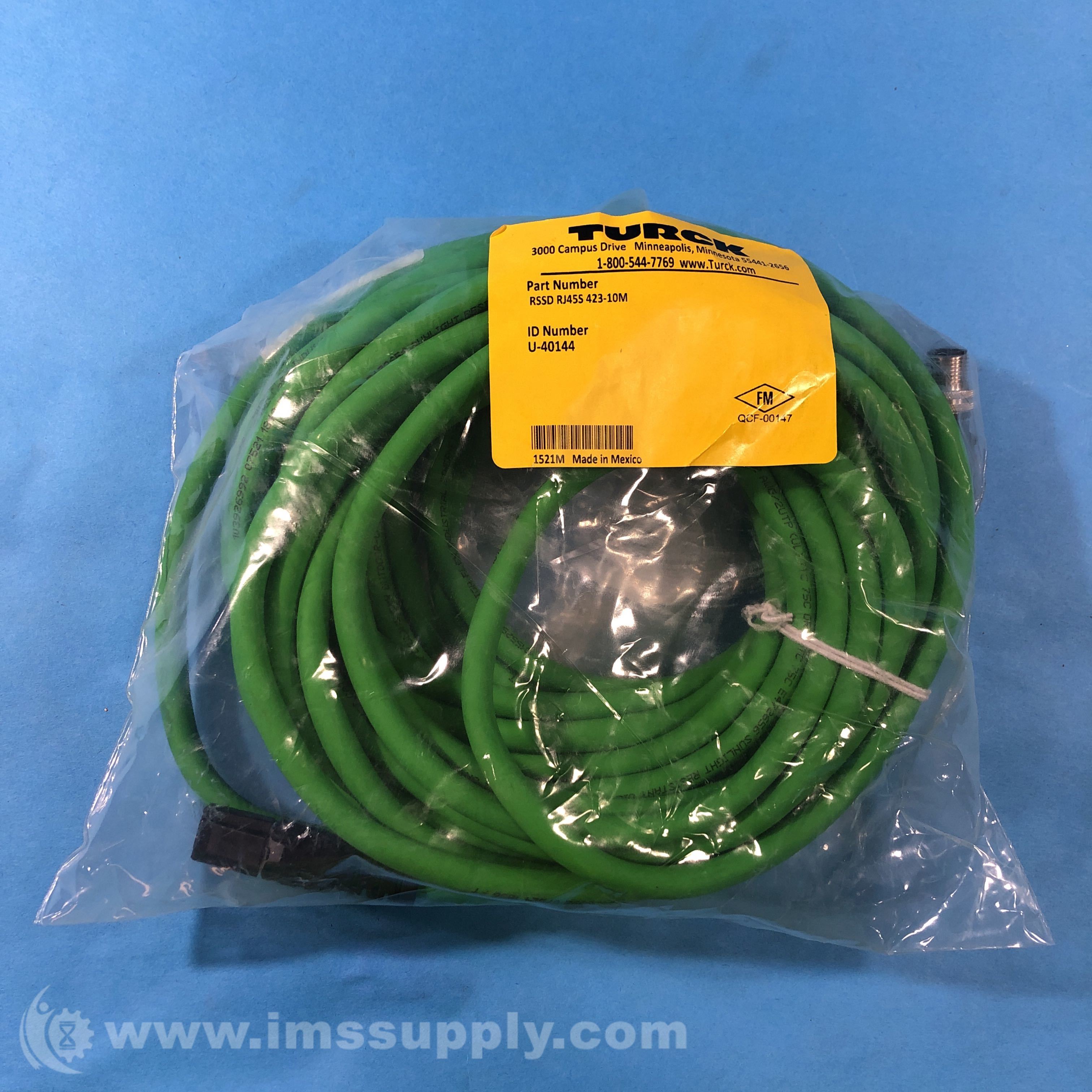 Turck RSSD RJ45S 423-10M Profinet Extension Cable - IMS Supply