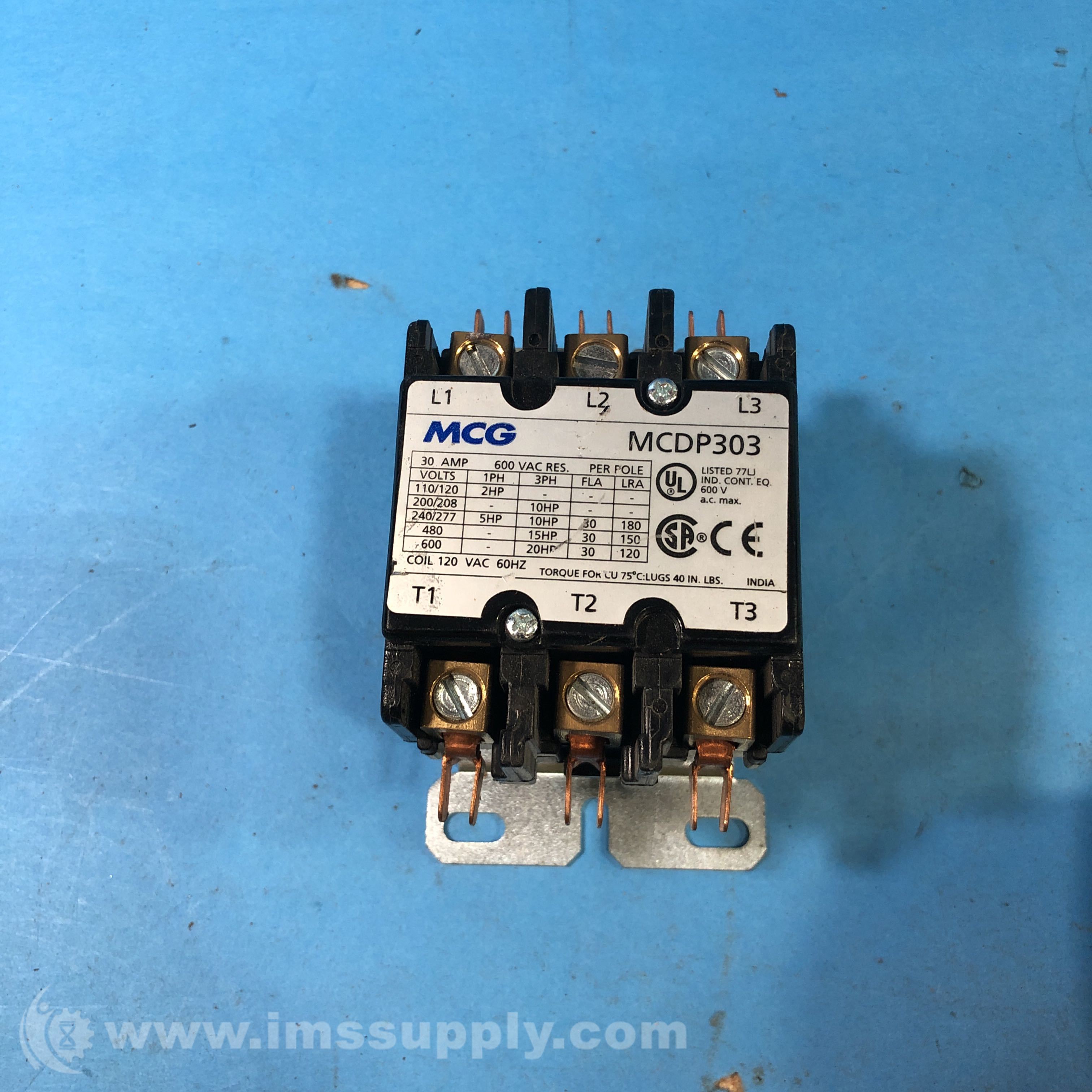 MCG MCDP303 Definite Purposer Contactor, 30 Amp - IMS Supply