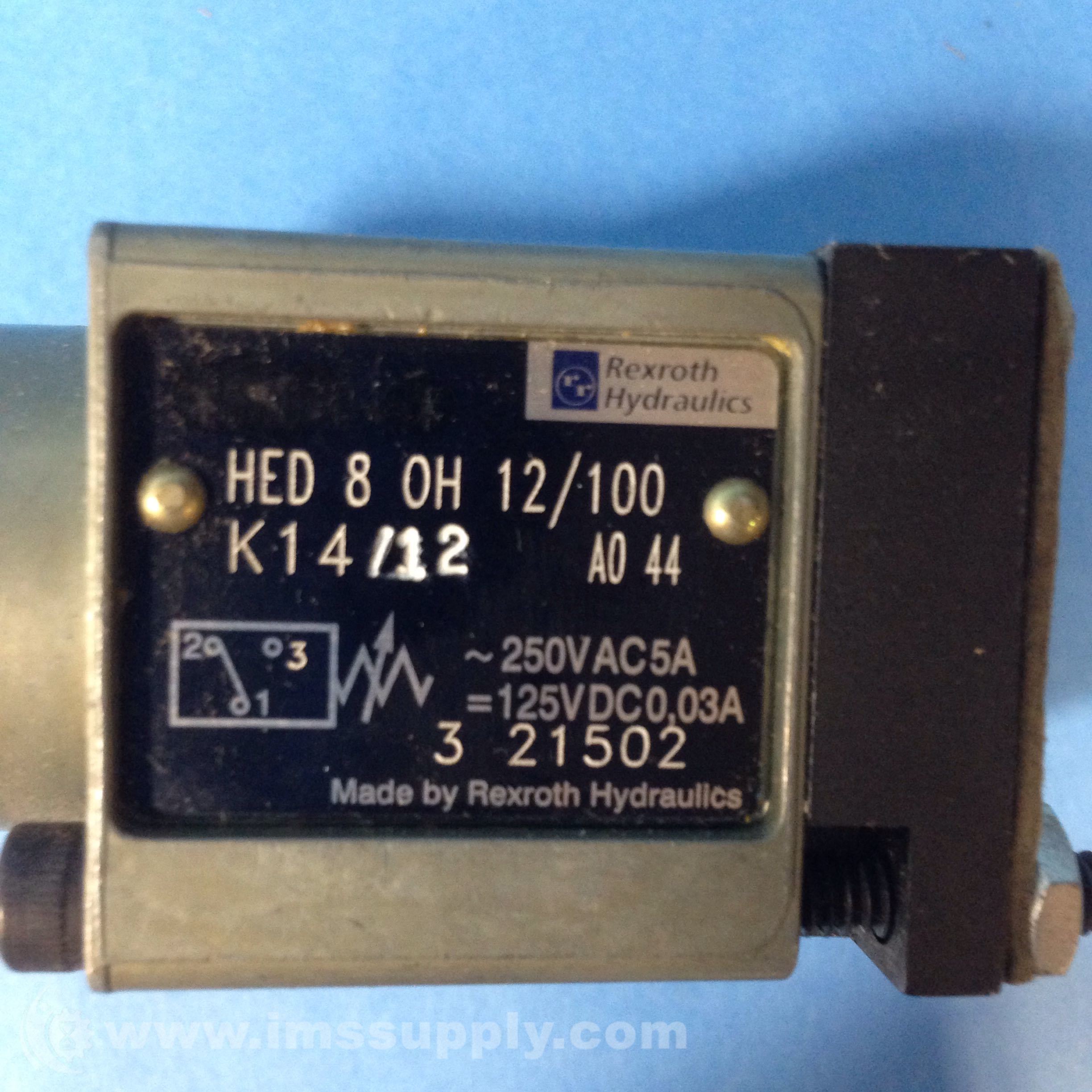 Rexroth HED 8 OH 12/100 K14/12 Pressure Switch - IMS Supply