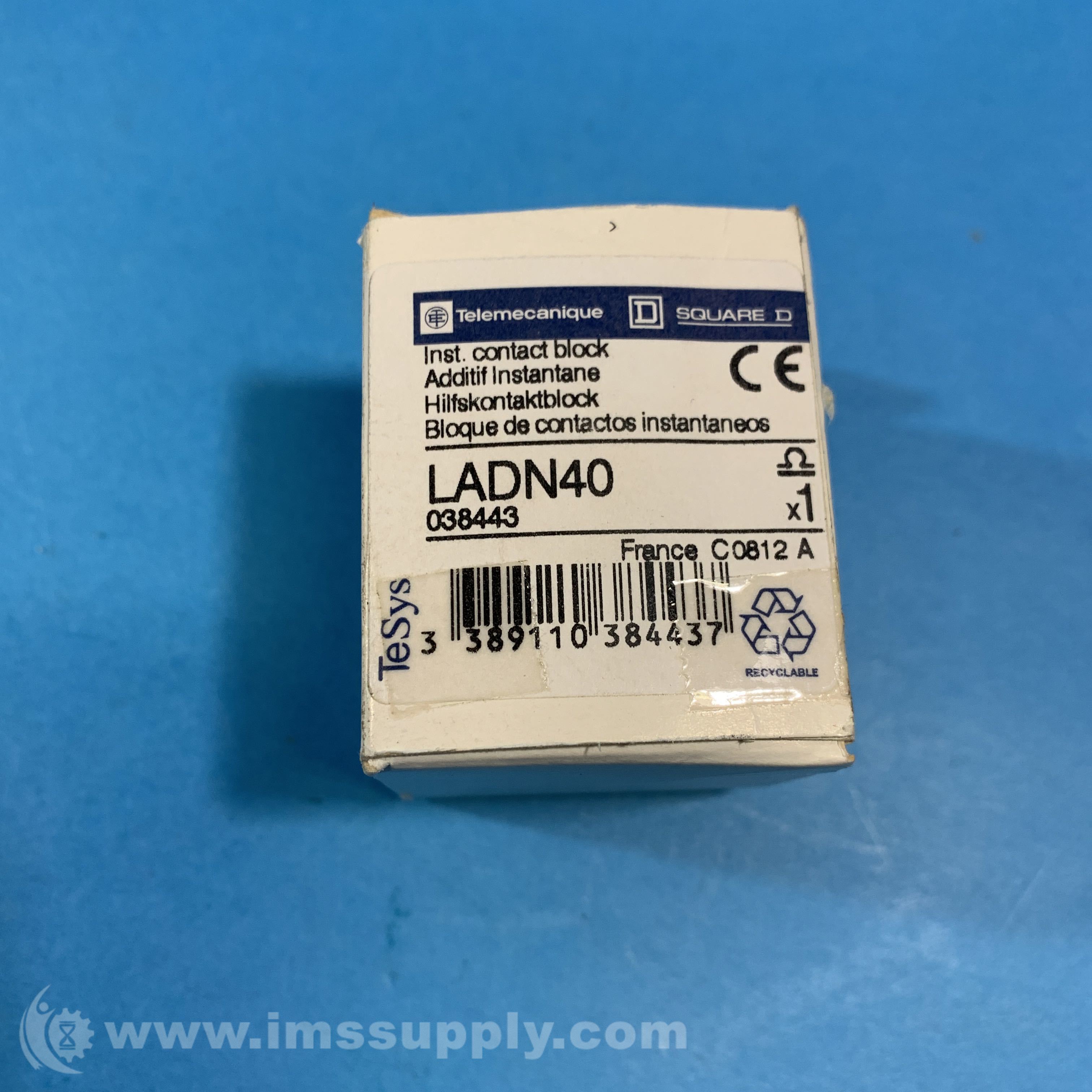 Schneider Electric LADN40 Auxiliary Contact Block, 4NO, 10A - IMS Supply