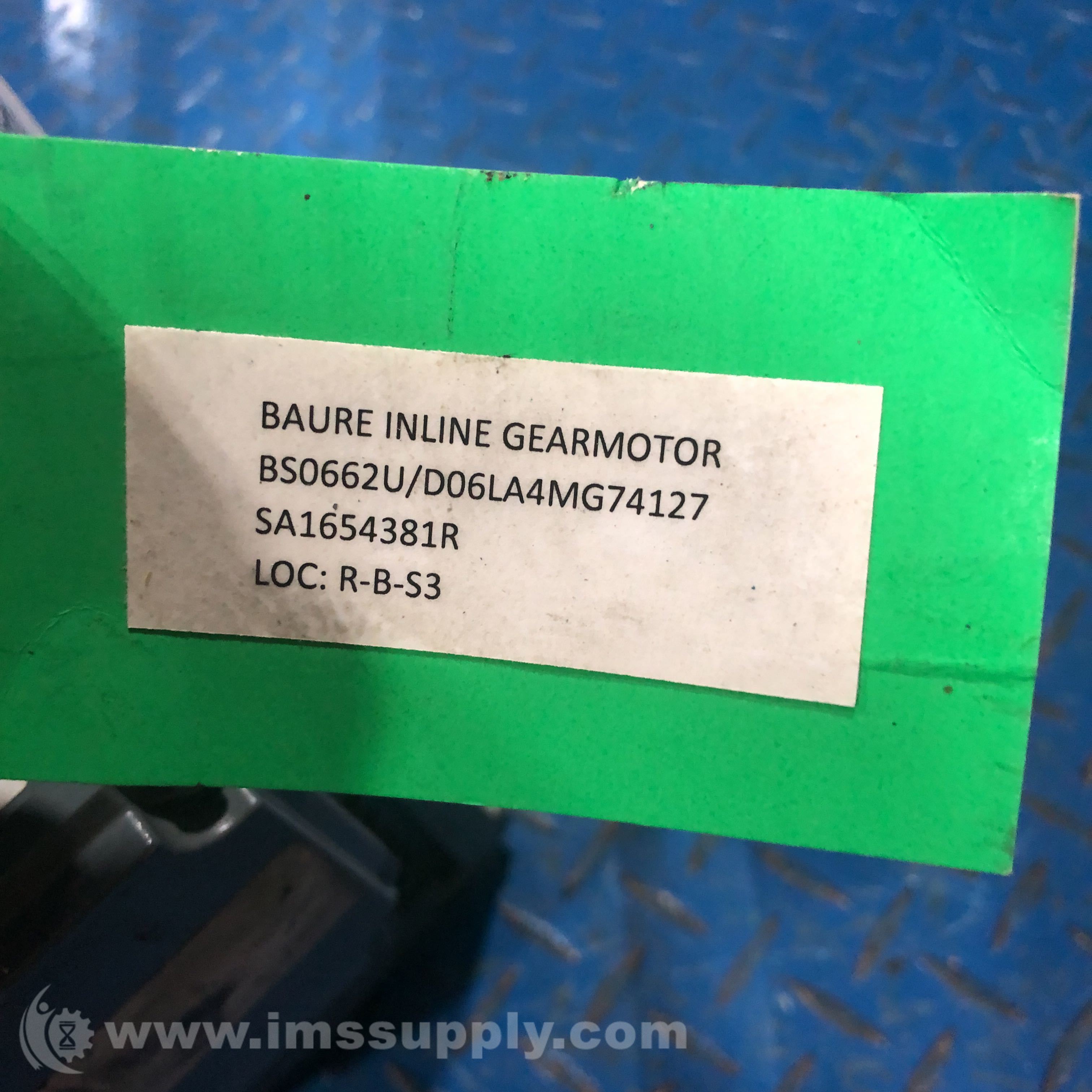 Bauer Compressors BS06-62U/D06LA4/MG Motor with Gear Box - IMS Supply