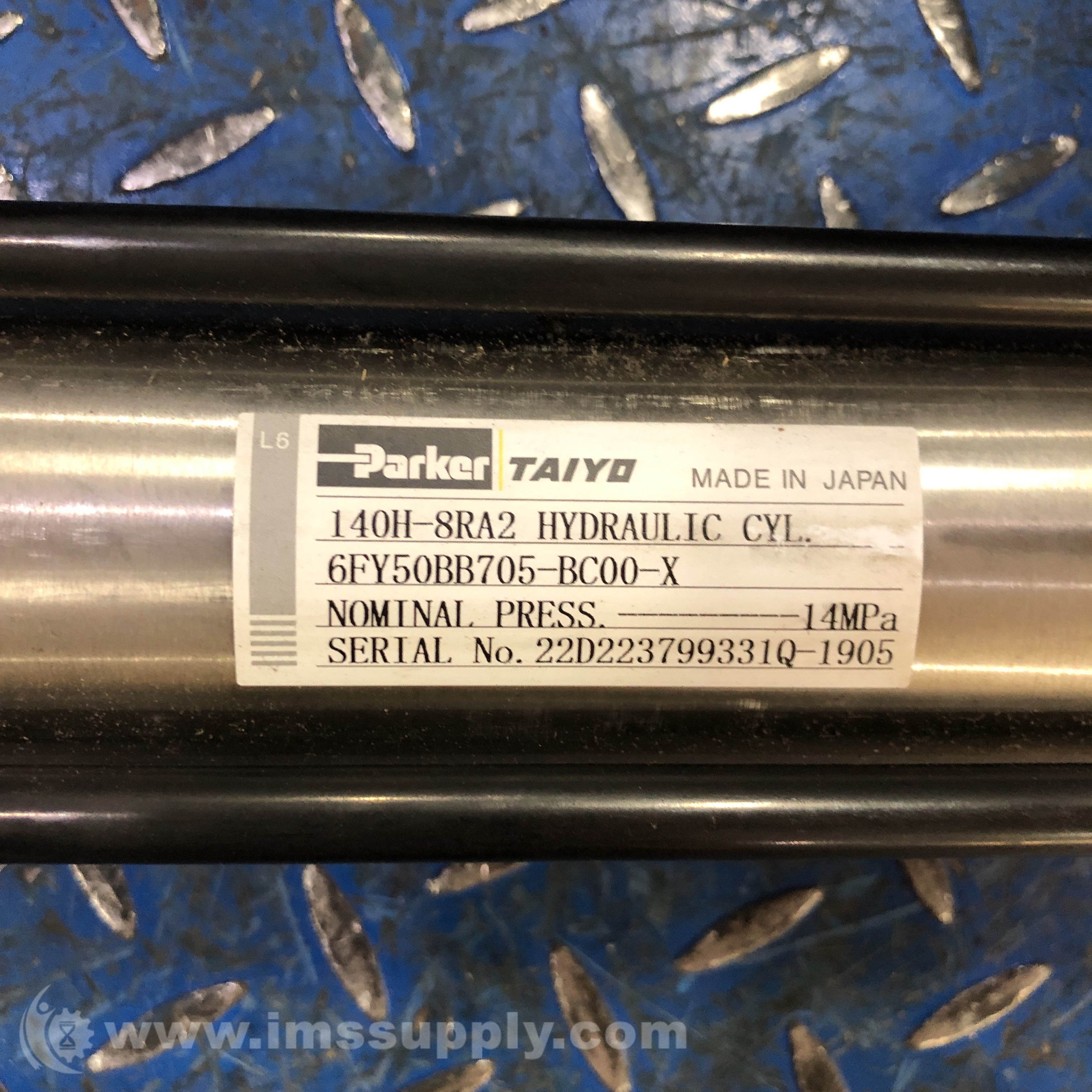 Parker 6FY50BB705-BC00-X Hydraulic Cylinder, 140H-8RA2 - IMS Supply