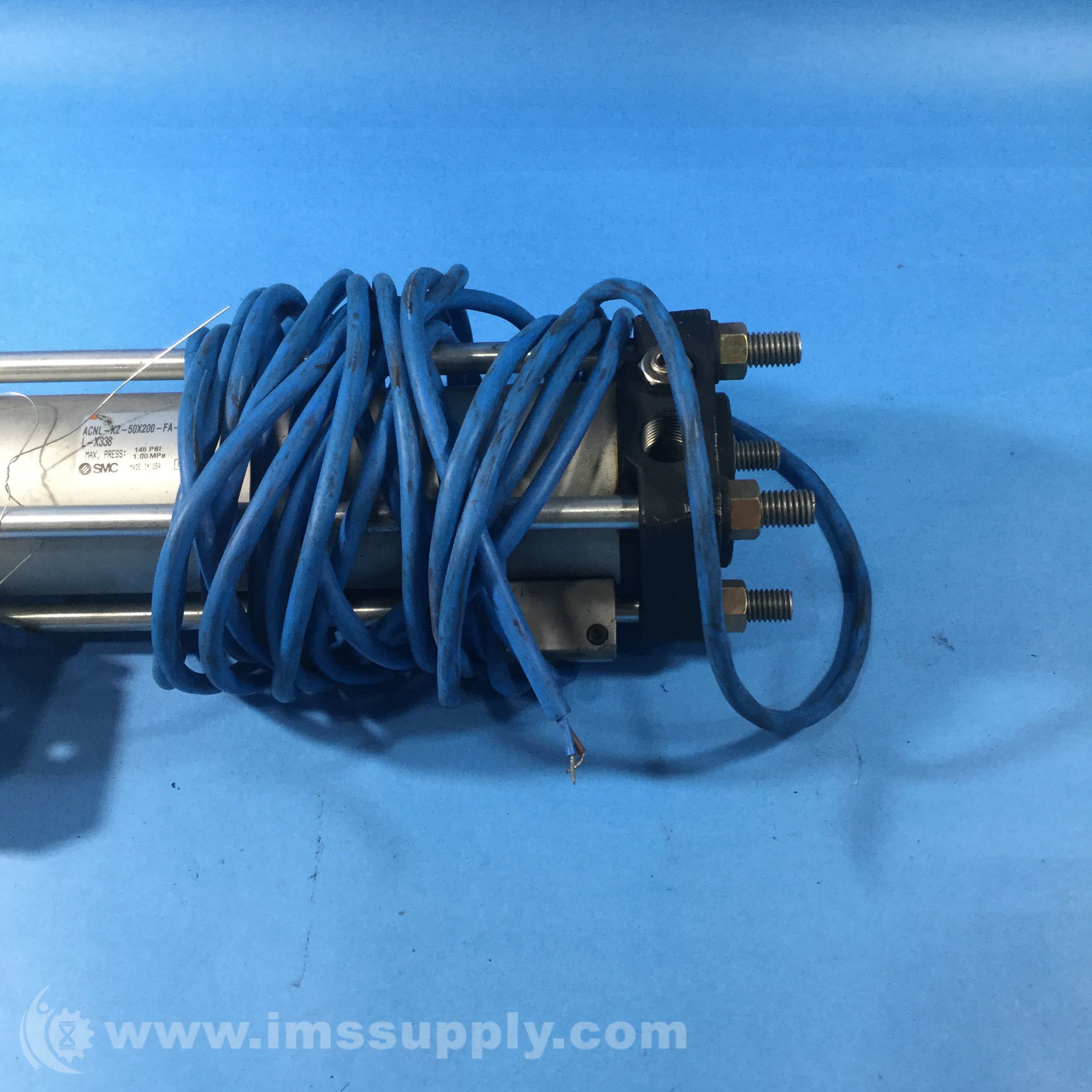 SMC ACNL-X2-50X200-FA-P74G-L-X338 ACNL Tie-Rod Cylinder, 145PSI - IMS Supply