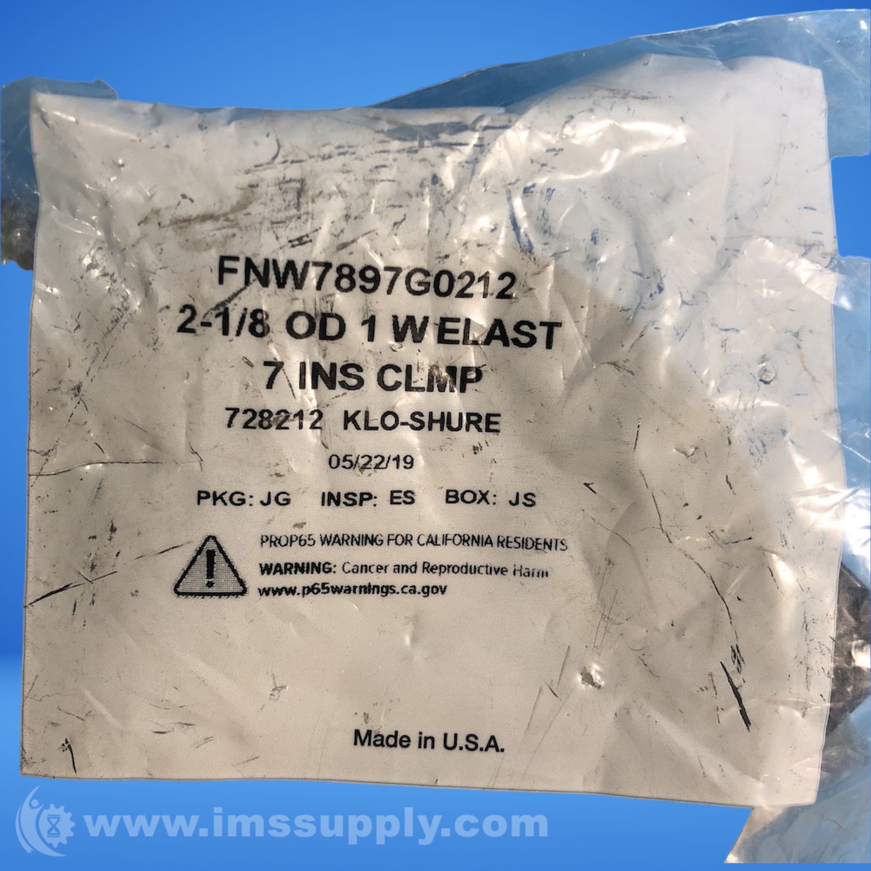 FNW FNW7897G0212 2-1/8 x 1 in. Elastomer Clamp Insulation - IMS Supply