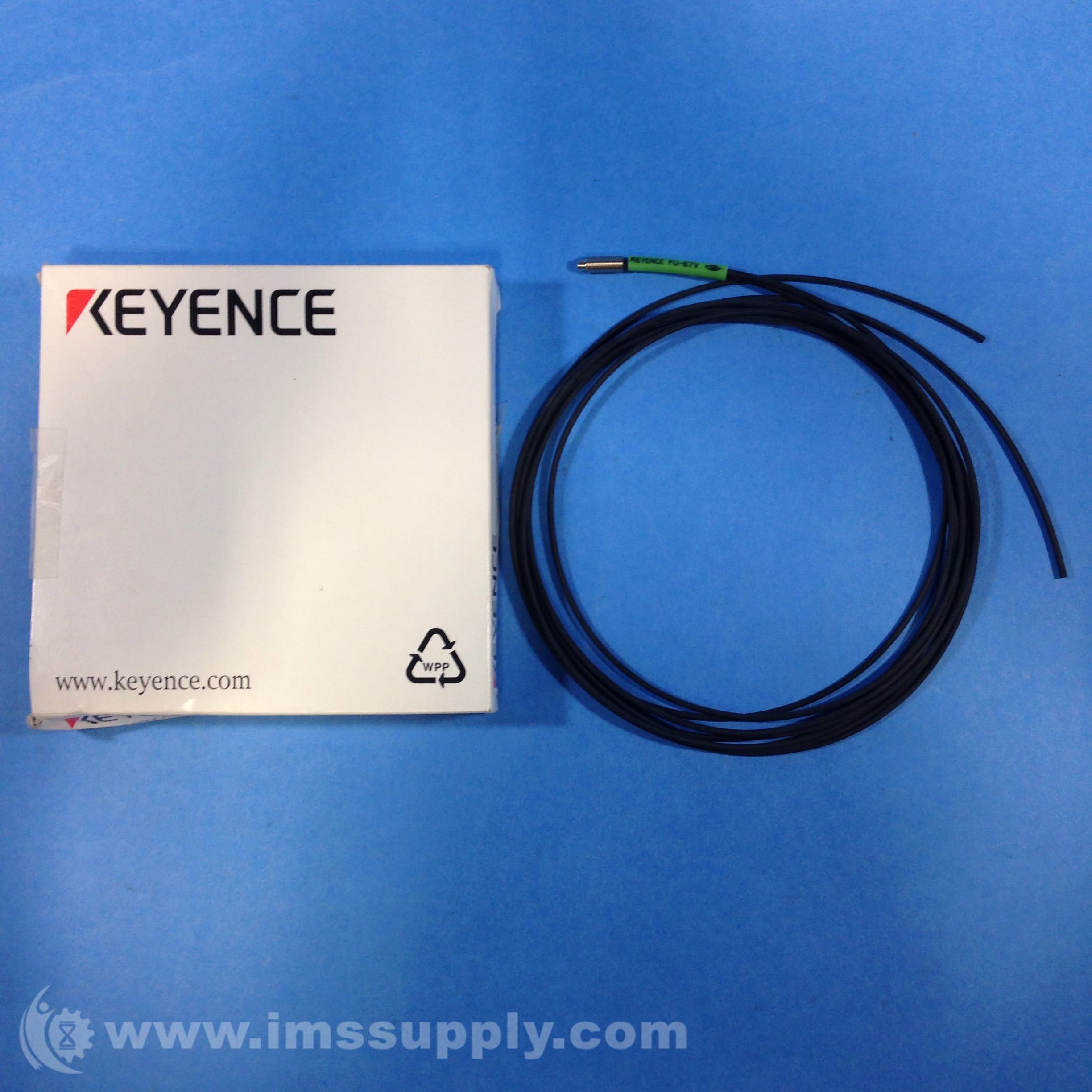 Keyence Corp FU-67V Fiberoptic Sensor 2M Cable M6 Connector - IMS Supply