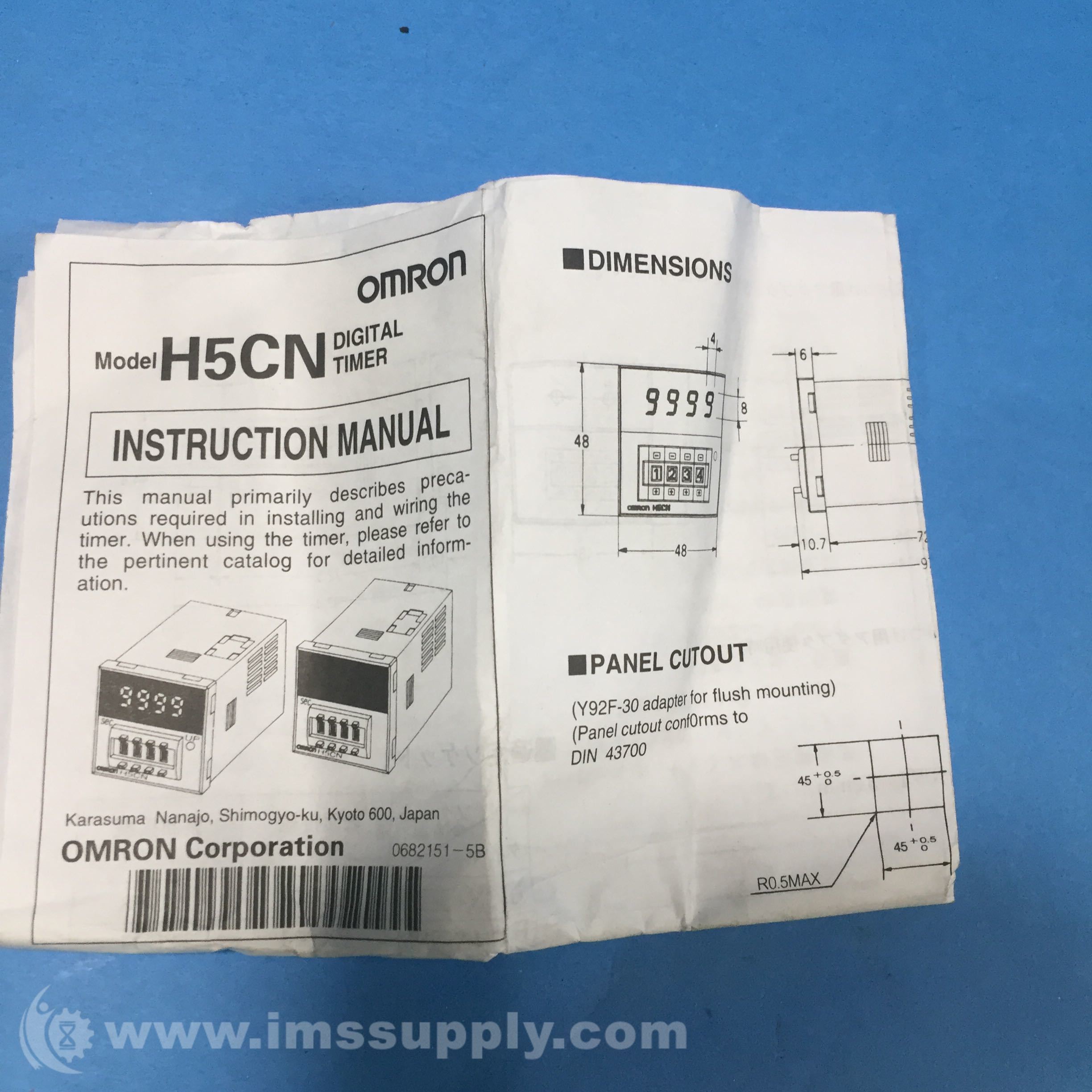 Omron H5CN-XDNM Timer, Digital LED Memory - IMS Supply