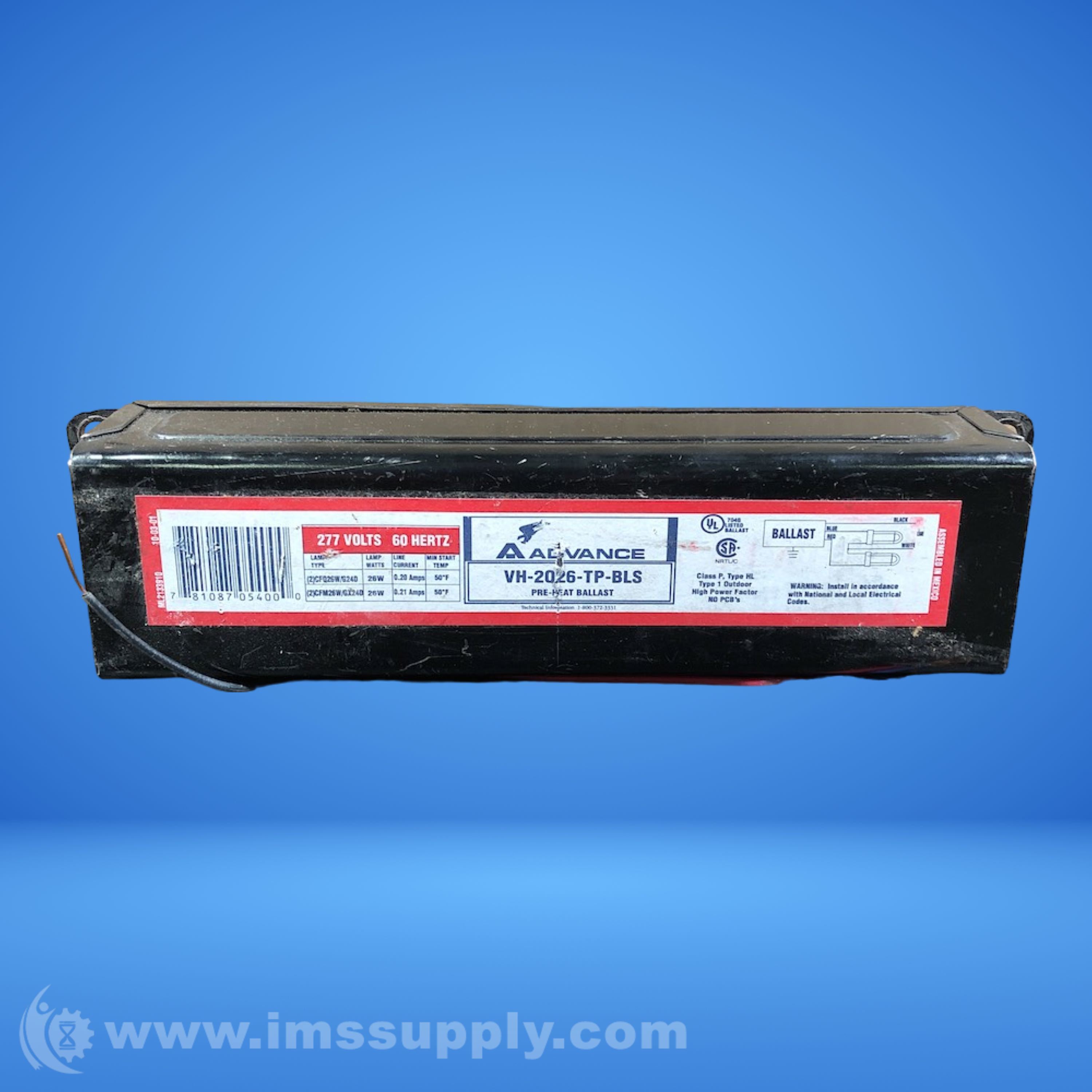 Advance Transformer Co. VH-2Q26-TP-BLS Fluorescent Ballast - IMS Supply