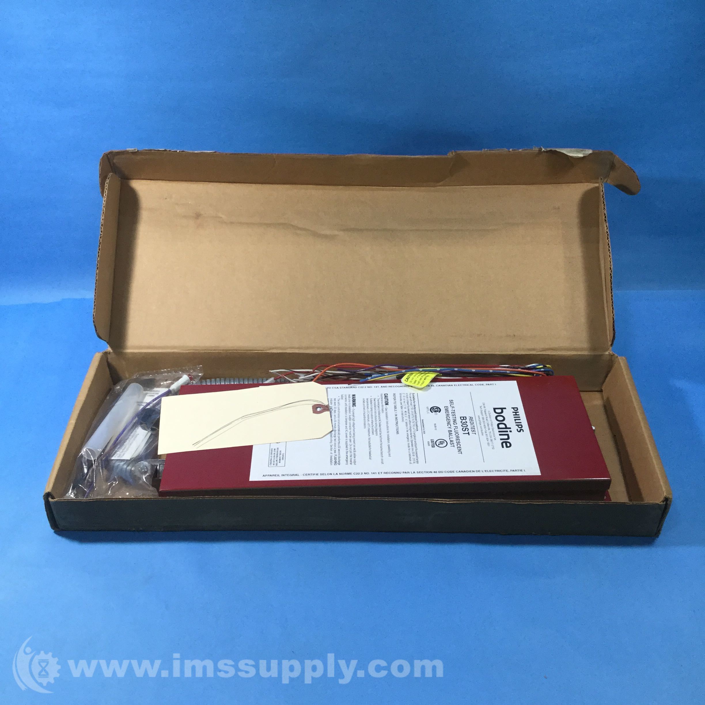 Bodine B30ST Self-Testing Fluorescent Emergency Ballast, Red - IMS Supply