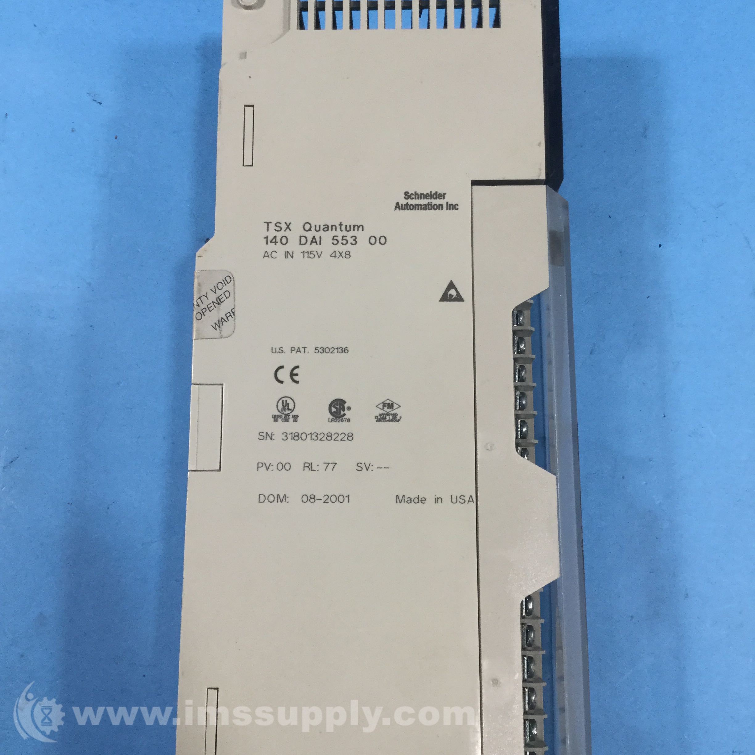 Schneider Automation Inc 140DAI55300 Discrete Input Module - IMS Supply