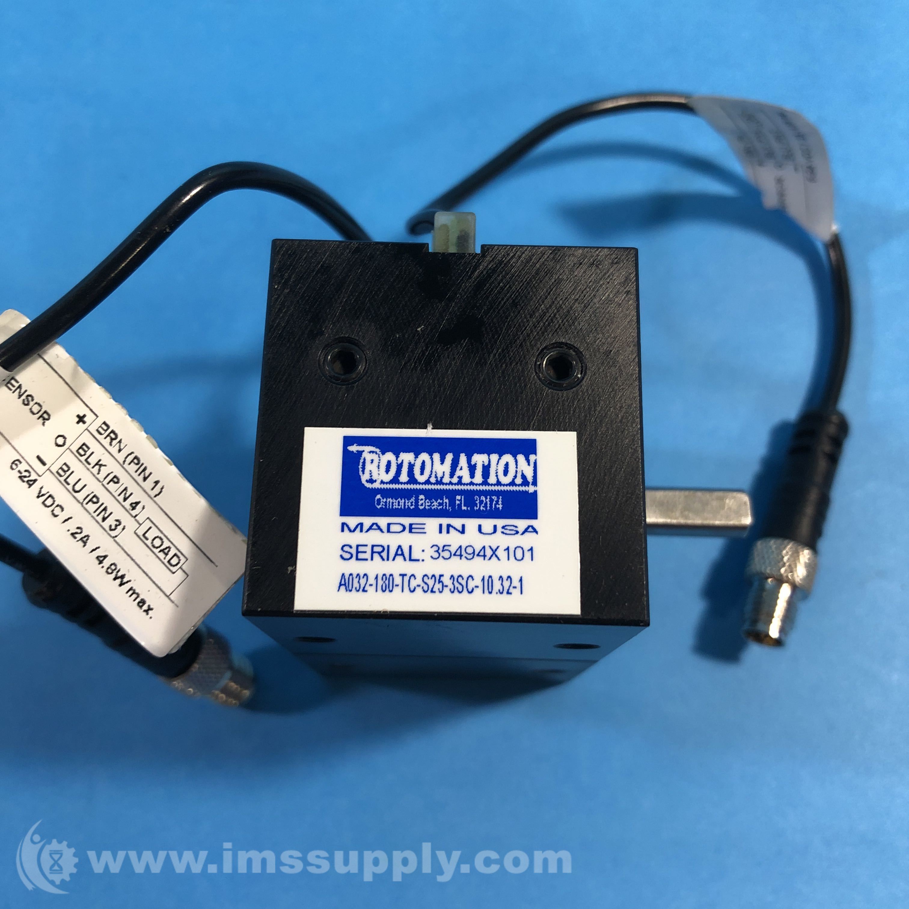Rotomation Inc A032-130-TC-S25-3SC-10.32-1 Actuator - IMS Supply