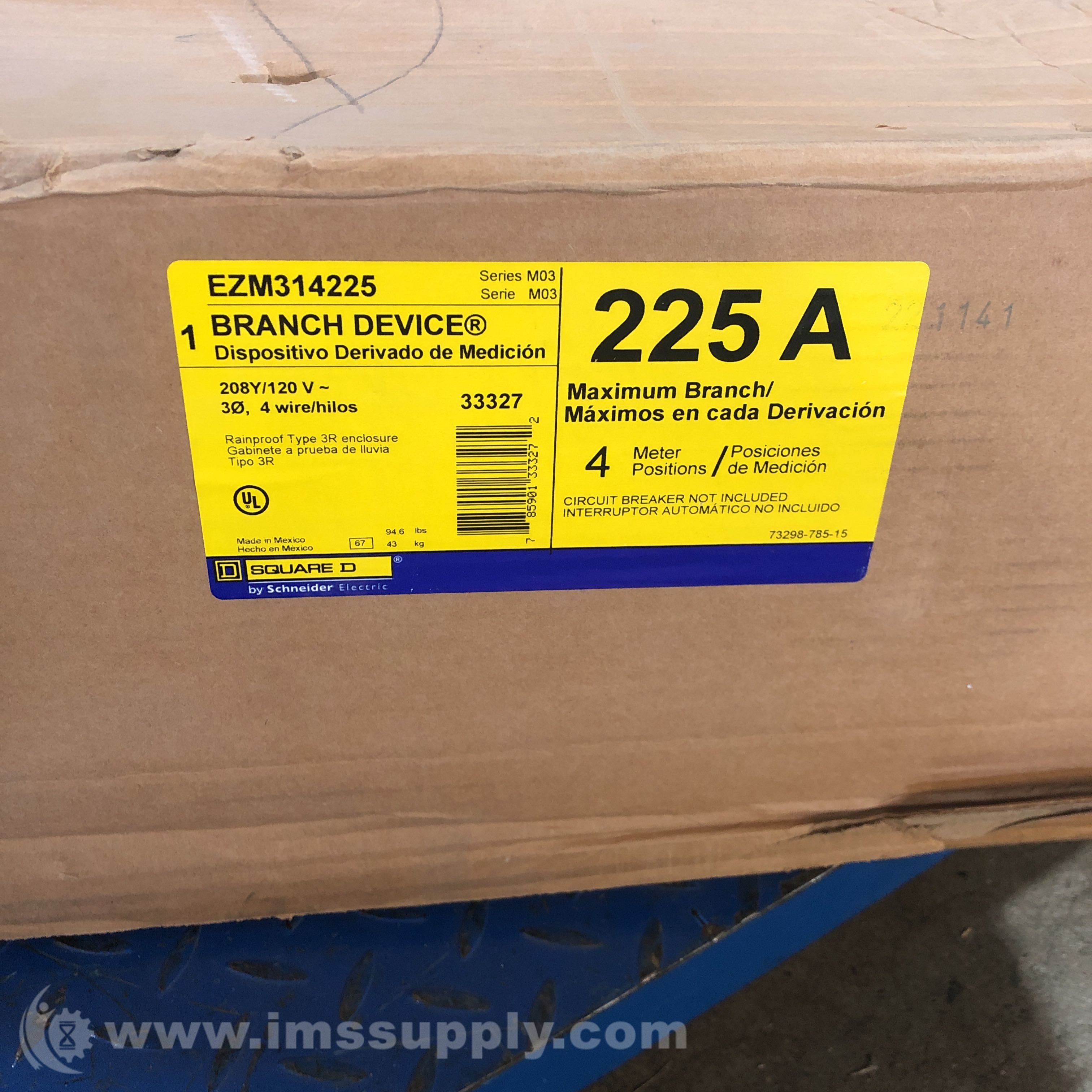 Square D EZM314225 Branch Unit, EZ Meter-Pak, 225A - IMS Supply