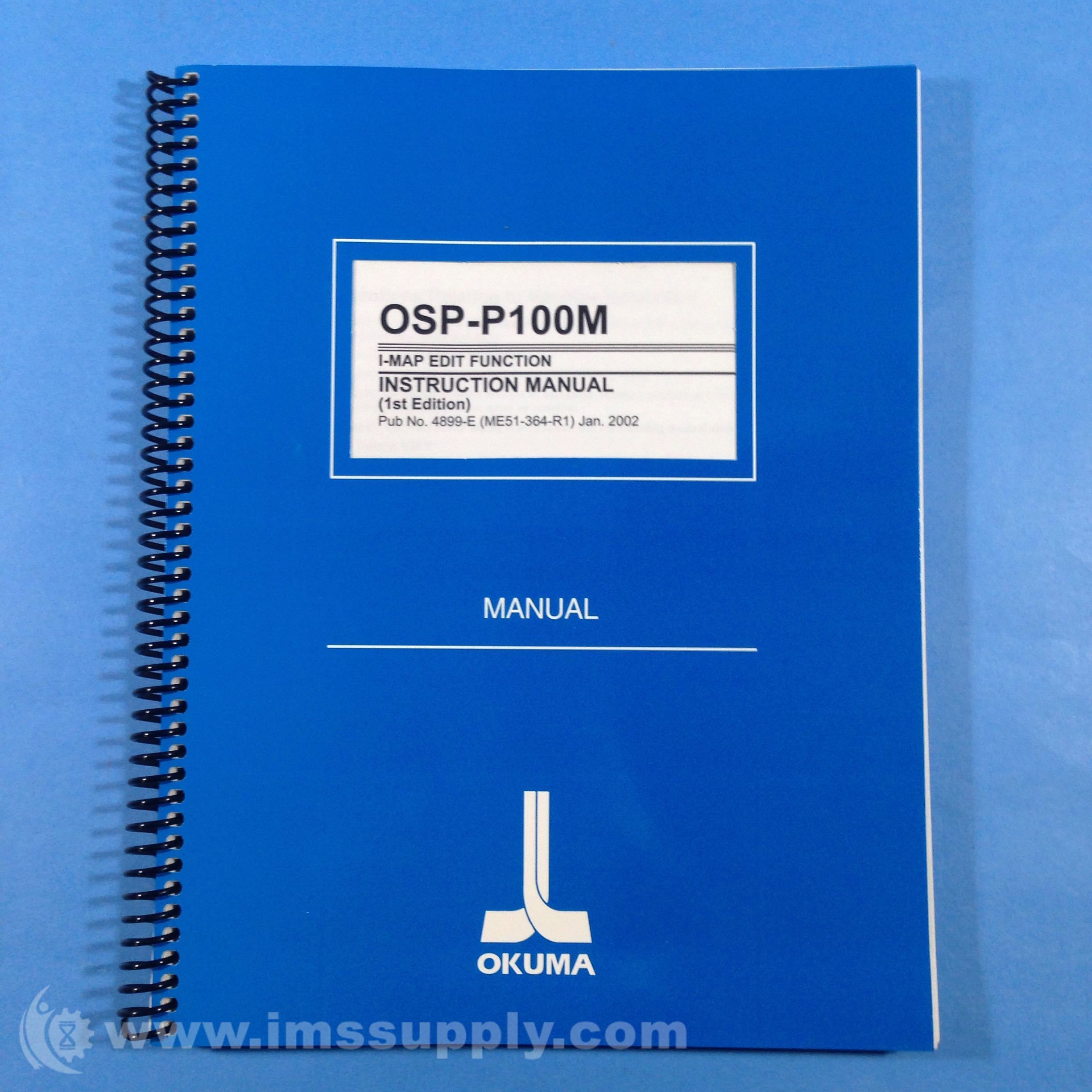 Okuma OSP-P100M Map Edit Function Instruction Manual - IMS Supply