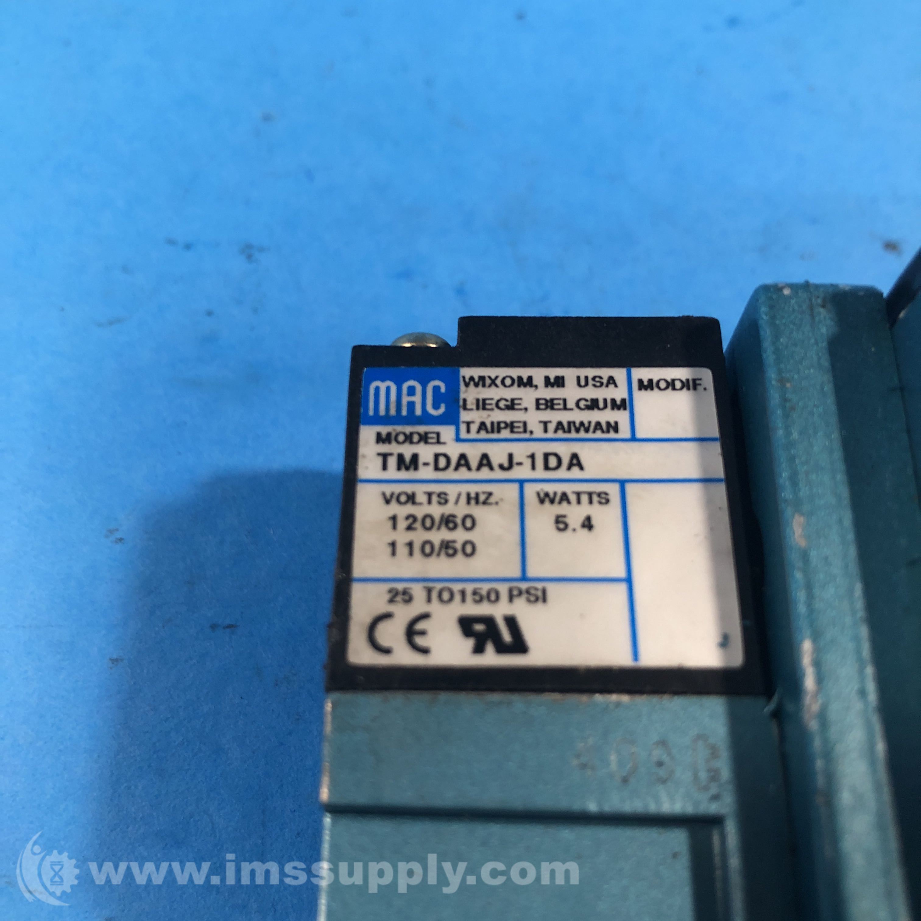 MAC Valves Inc 82A-EC-000-TM-DAAP-1DA Solenoid Valve - IMS Supply