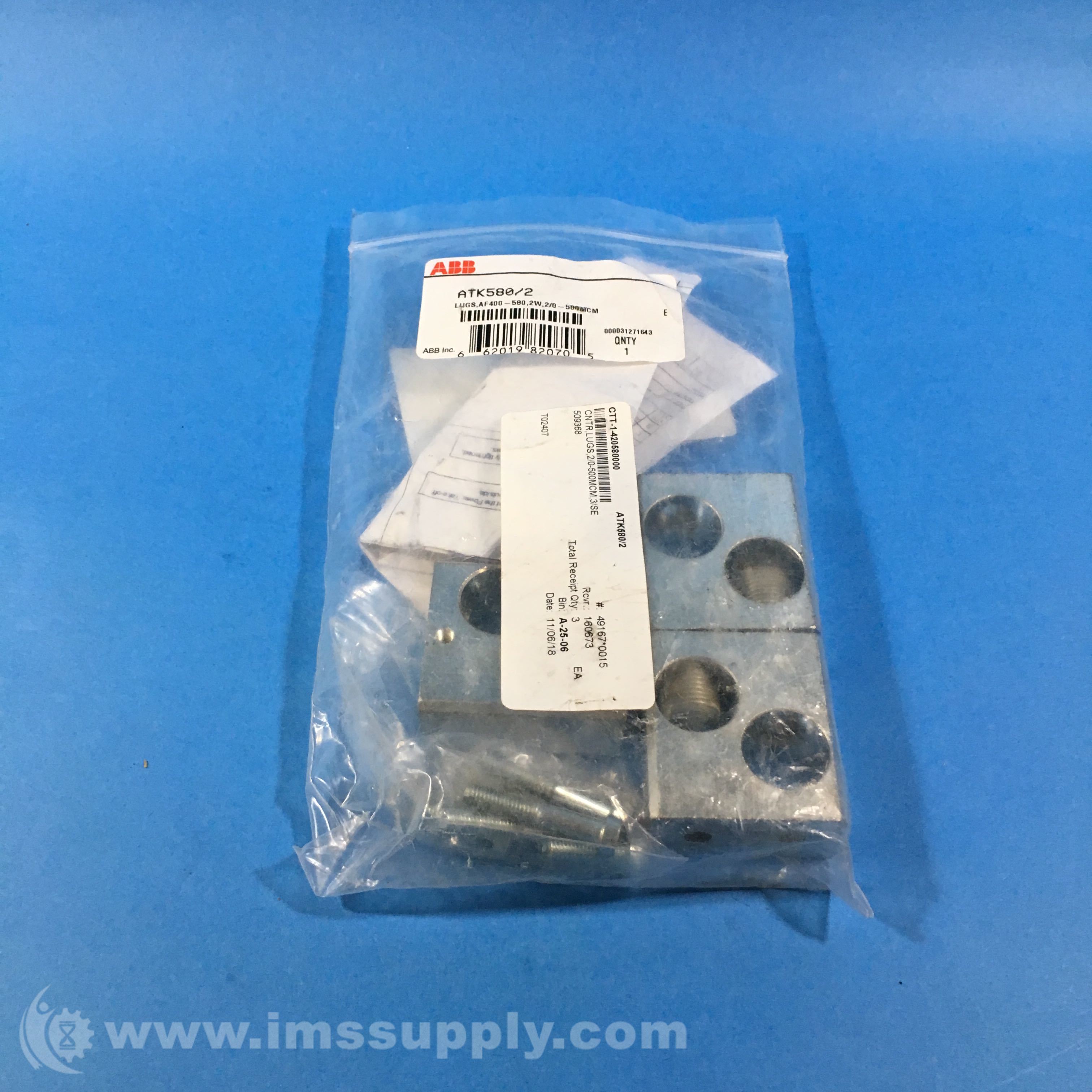 ABB ATK580/2 3P Terminal Lug Kit - IMS Supply