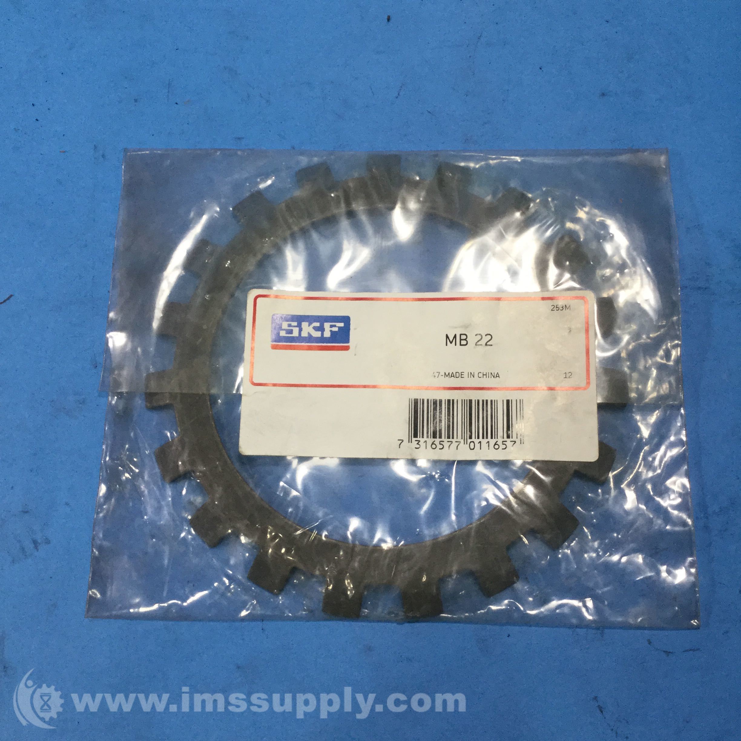SKF MB 22 Locking Washer, 110mm ID x 154mm OD x 1.75mm THK - IMS Supply