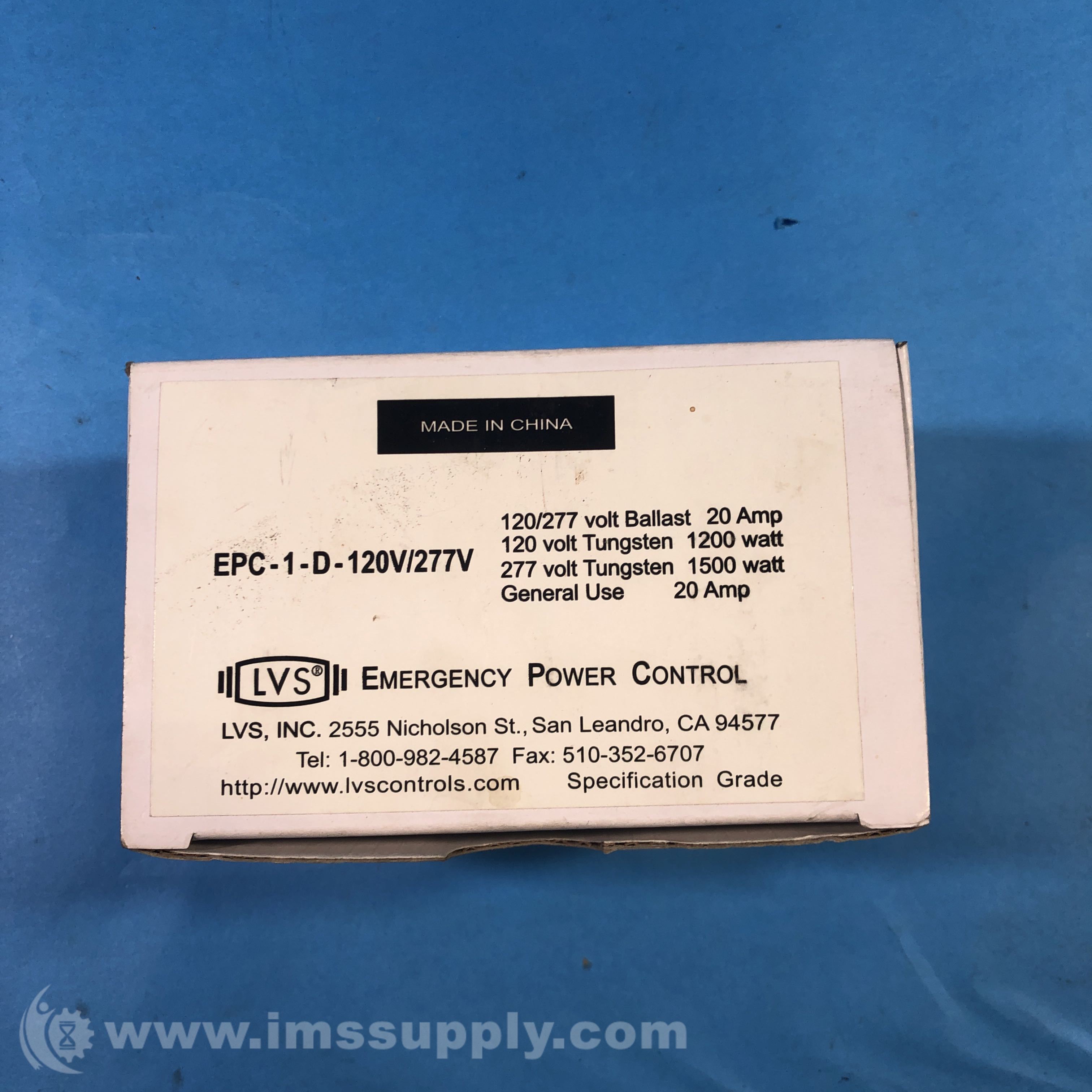LVS Inc EPC-1-D-120V/277V Emergency Power Control - IMS Supply