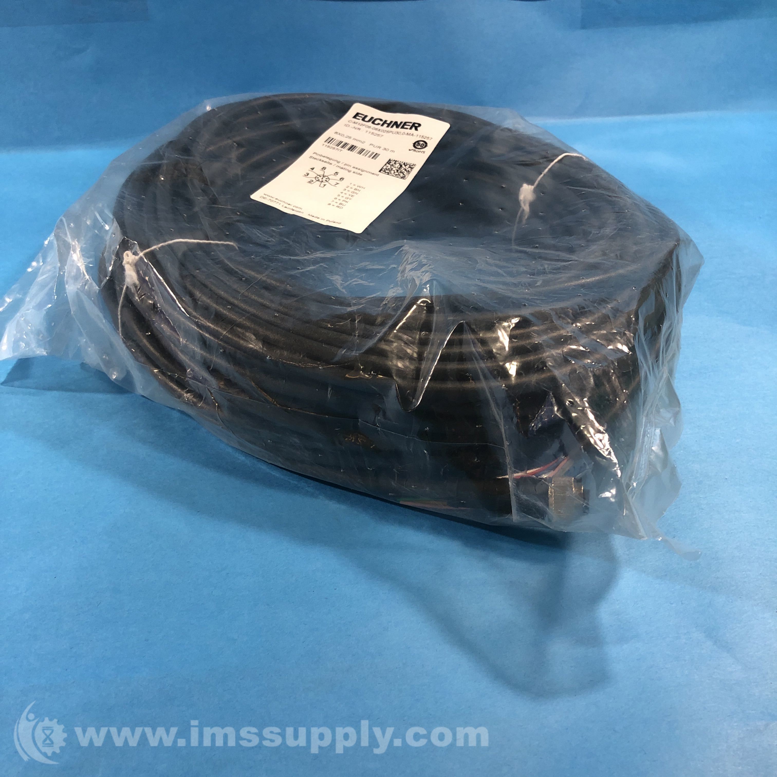 Euchner 115257 Connecting cable with plug connector M12 - IMS Supply