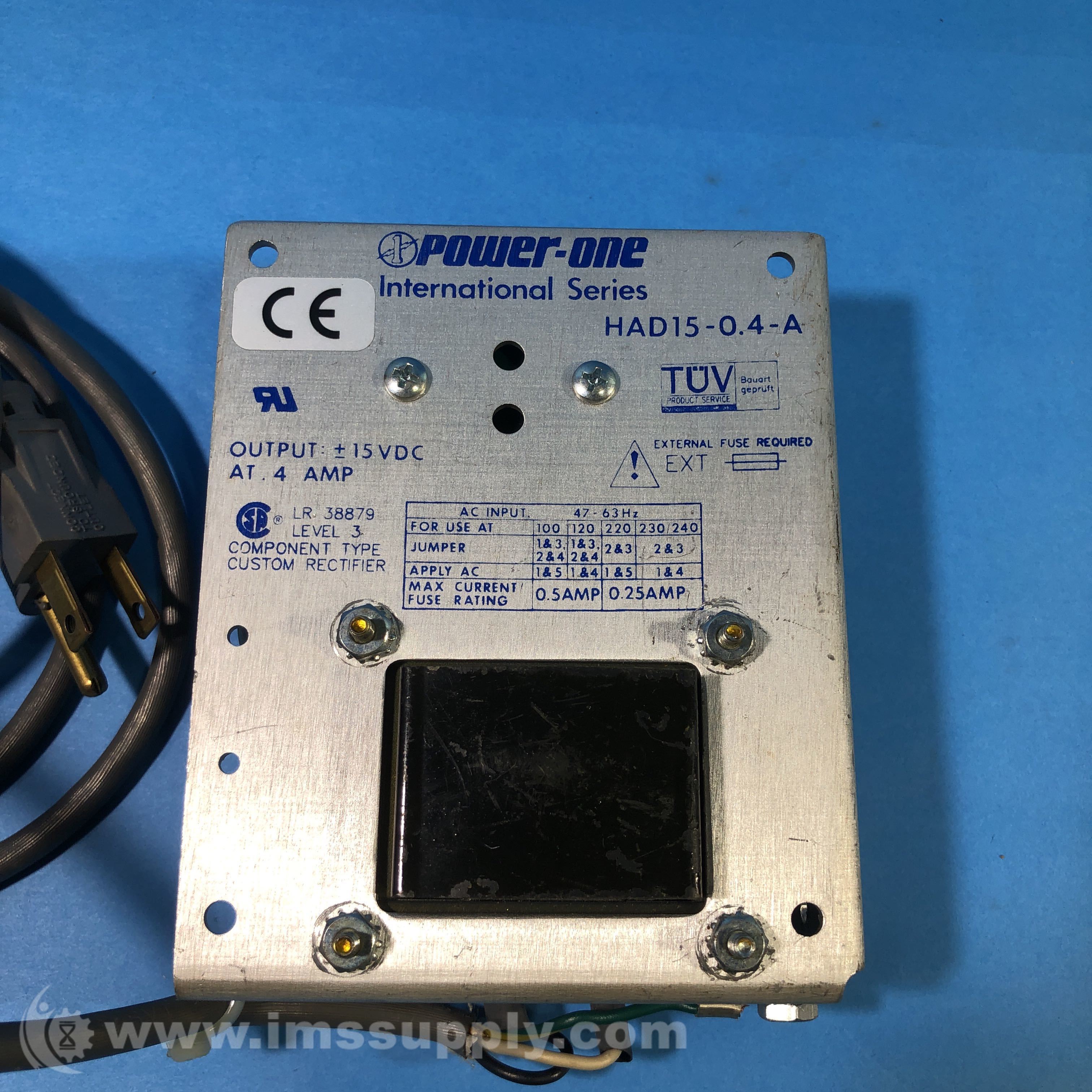 Power-One HAD15-0.4-A Power Supply - IMS Supply
