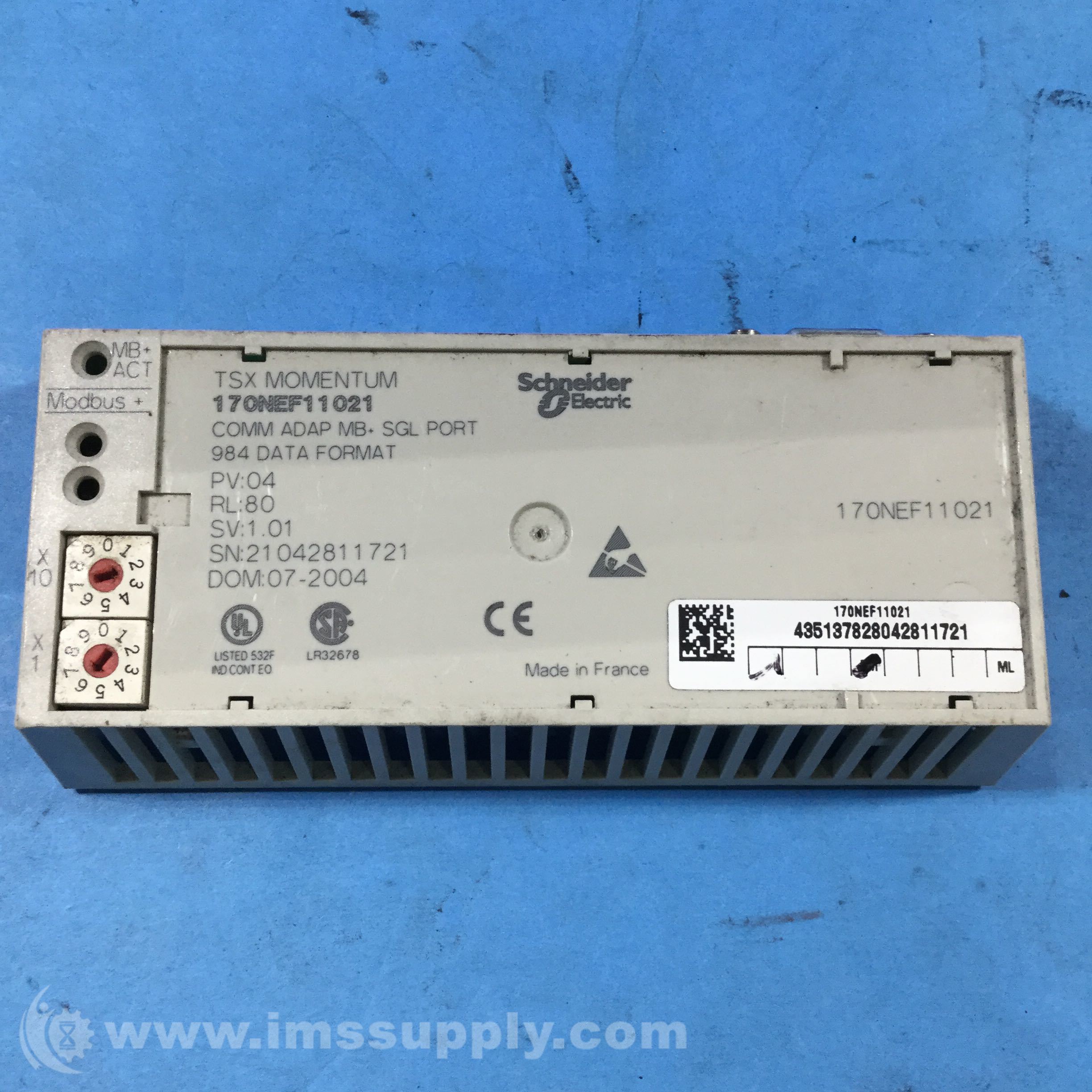 Schneider Electric 170NEF11021 Communication Adapter - IMS Supply