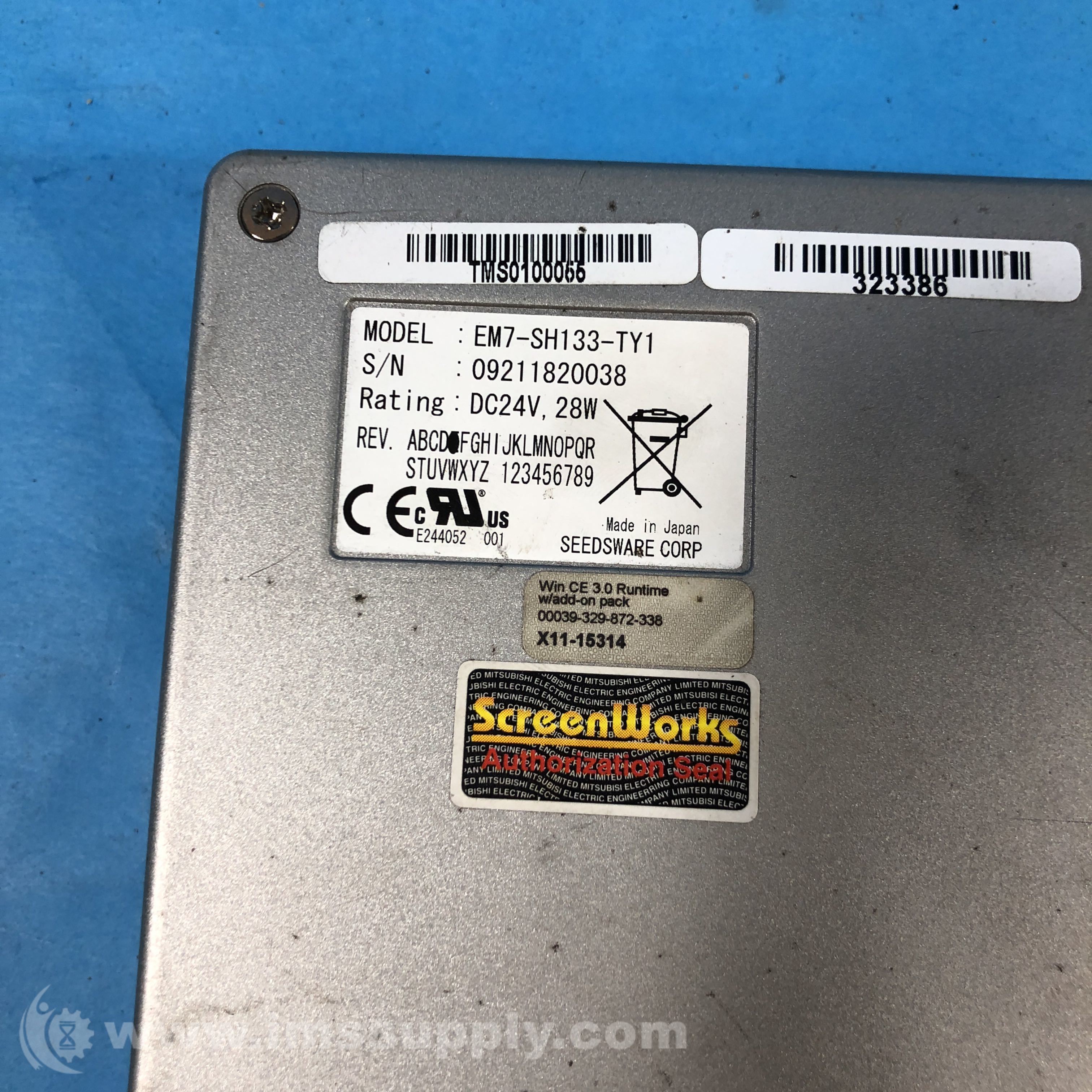 Seedsware Corporation EM7-SH133-TY1 Touch-panel Monitor - IMS Supply