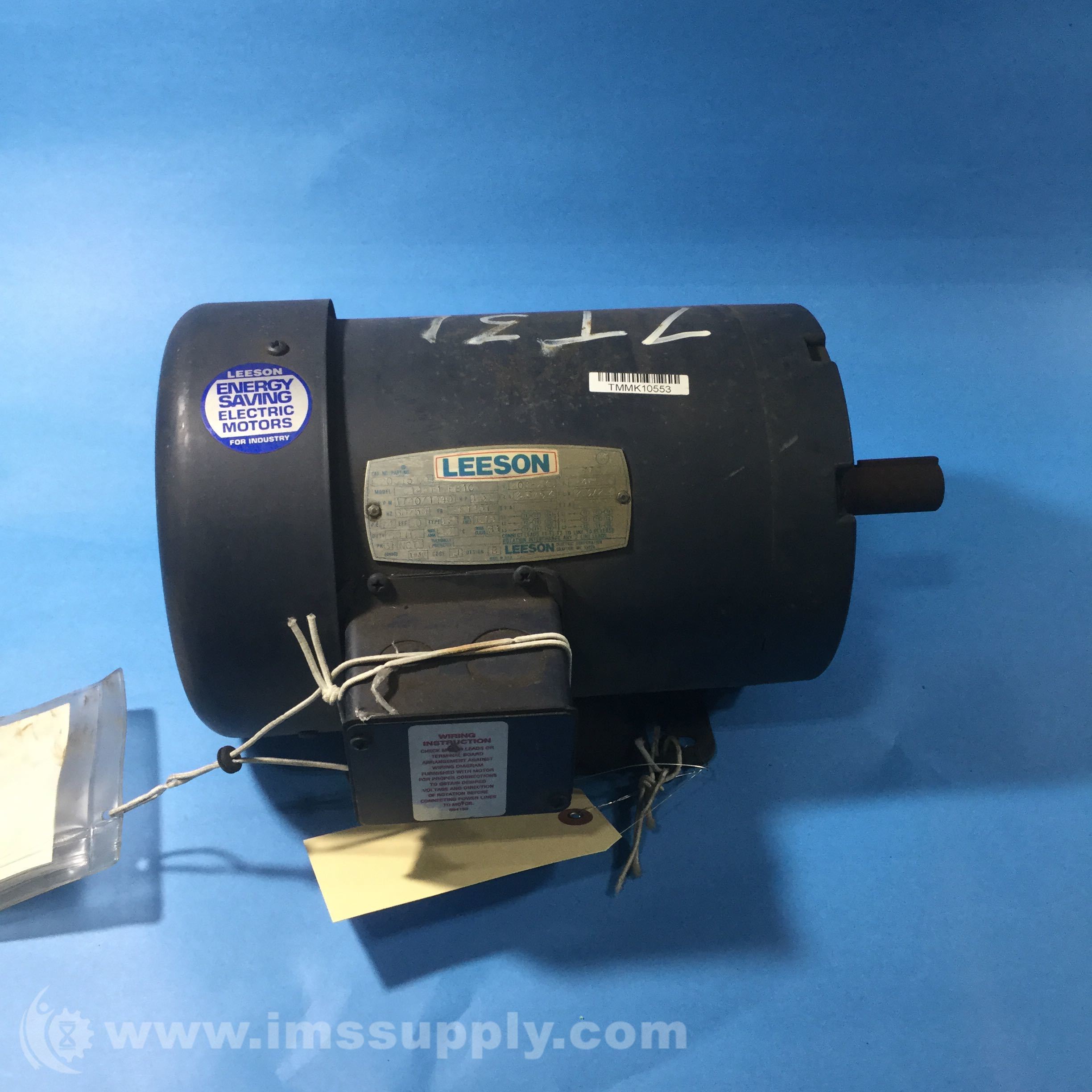 Leeson 120015.00 Model C145T17FB1C Electric Motor, 1.5 HP, 3PH - IMS Supply