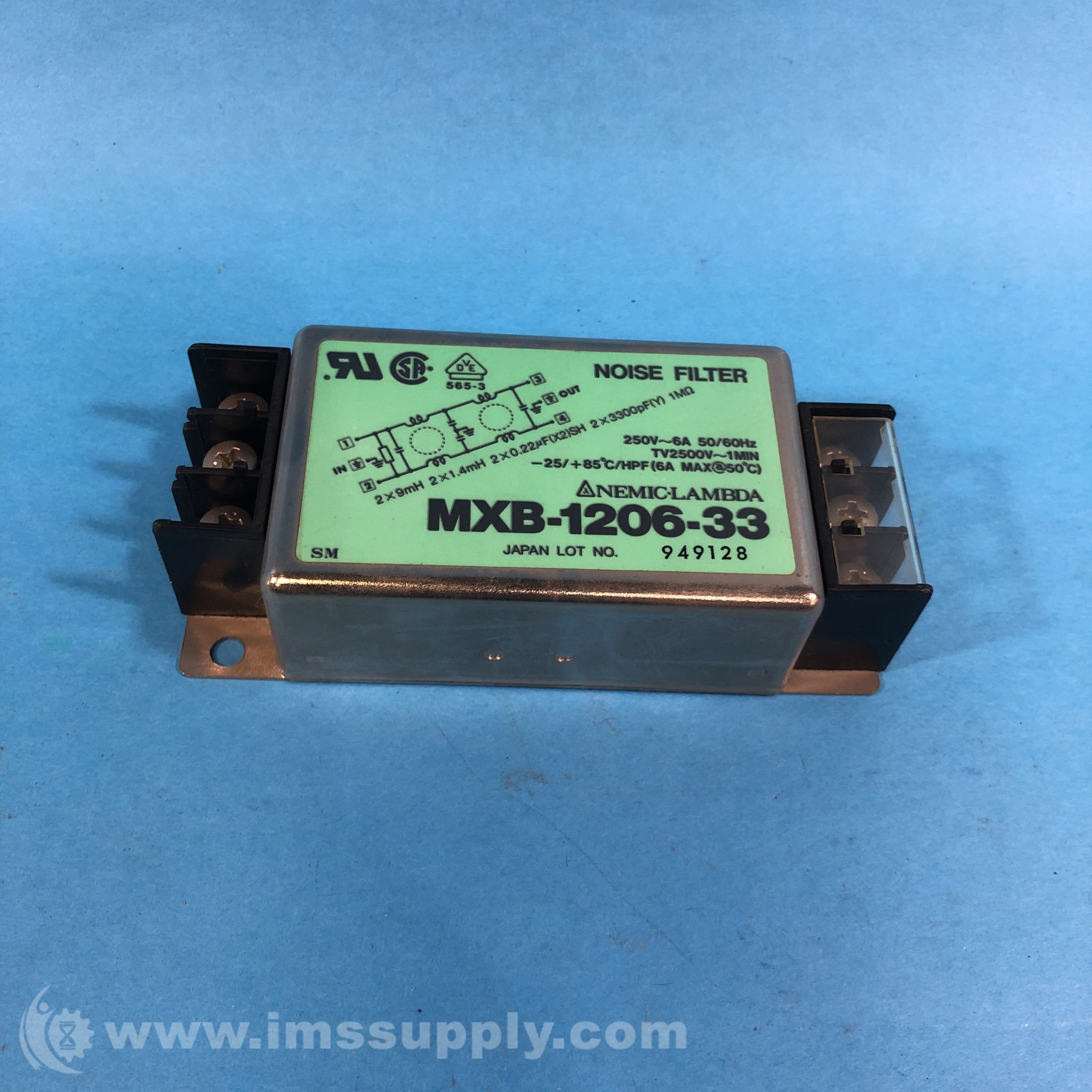 Nemic-Lambda MXB-1206-33 Power Line Filter - IMS Supply