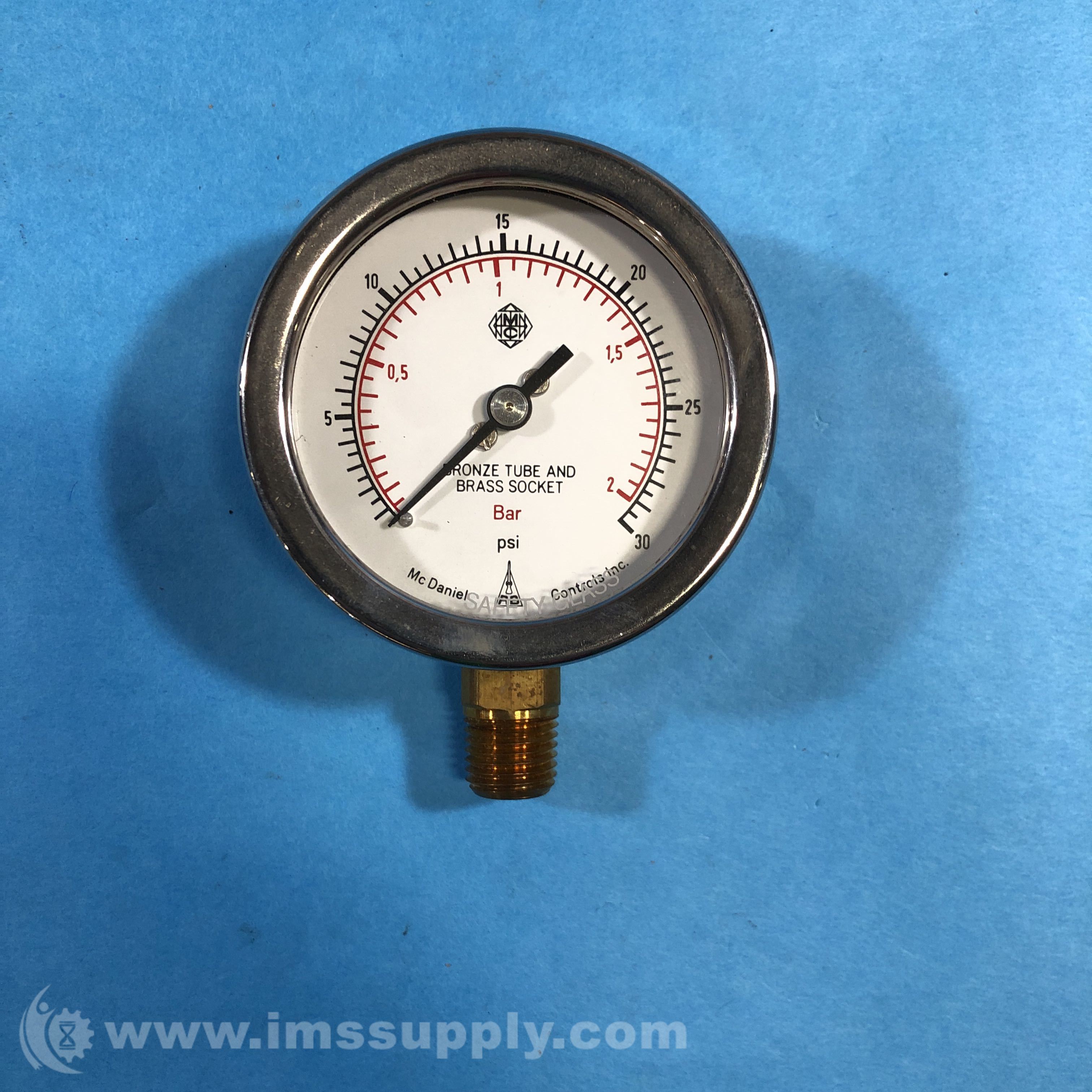 Mcdaniel Controls JB-B Box of 2 Model J Gauge 2 1/2 Dial Size - IMS Supply