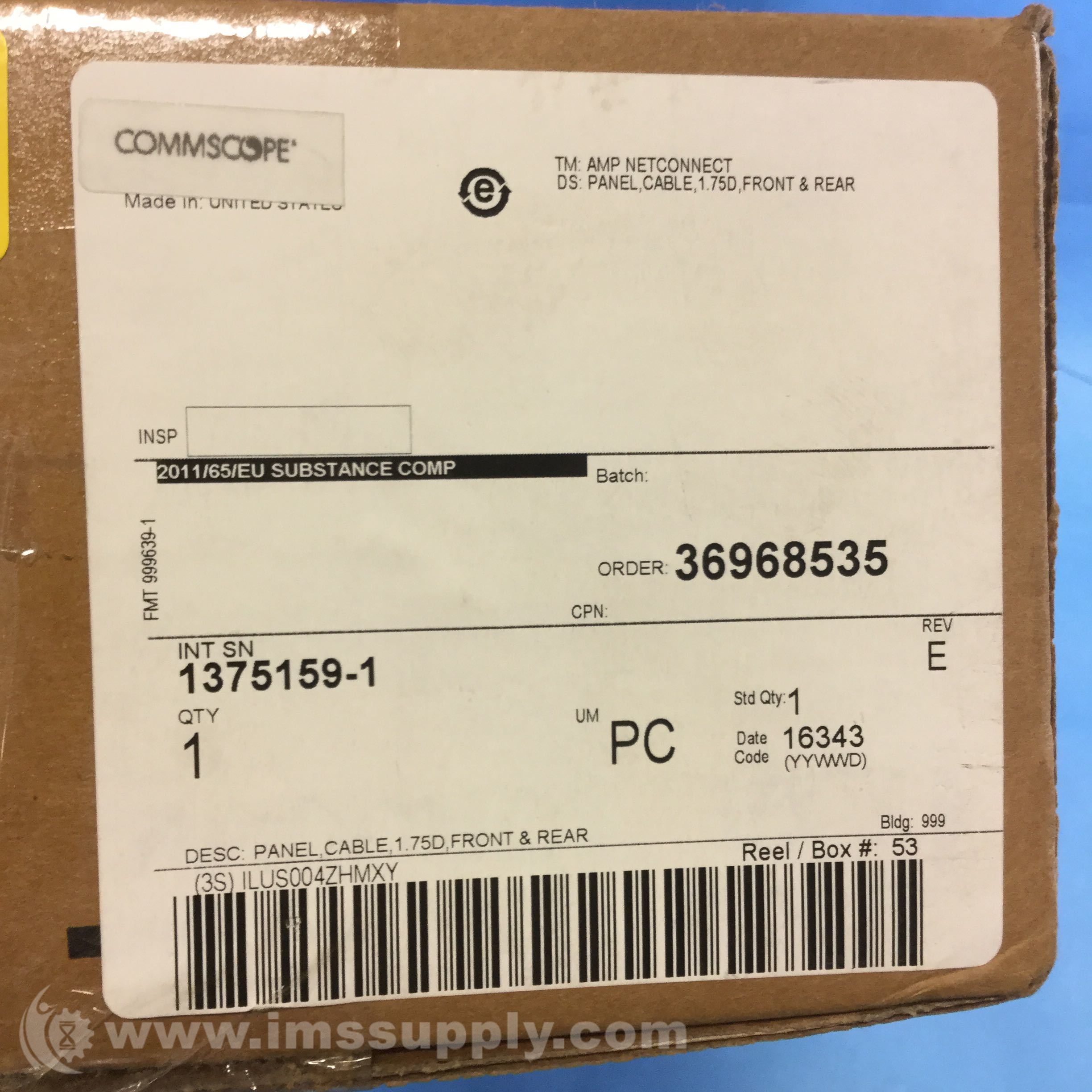 Commscope 1375159-1 Horizontal Cable Management Panel - IMS Supply