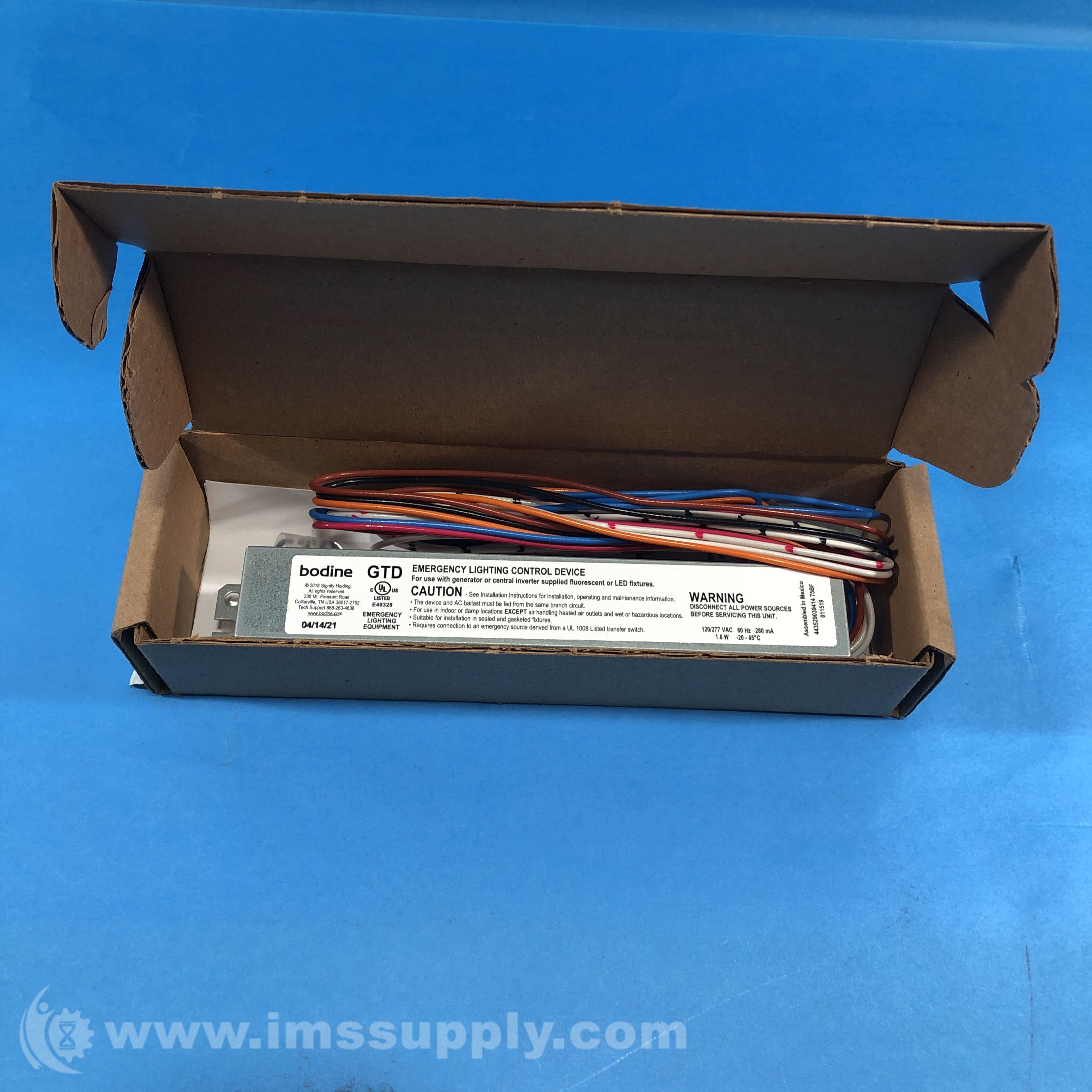 Bodine Electric Company 913710834802 Emergency Lighting Control - IMS ...