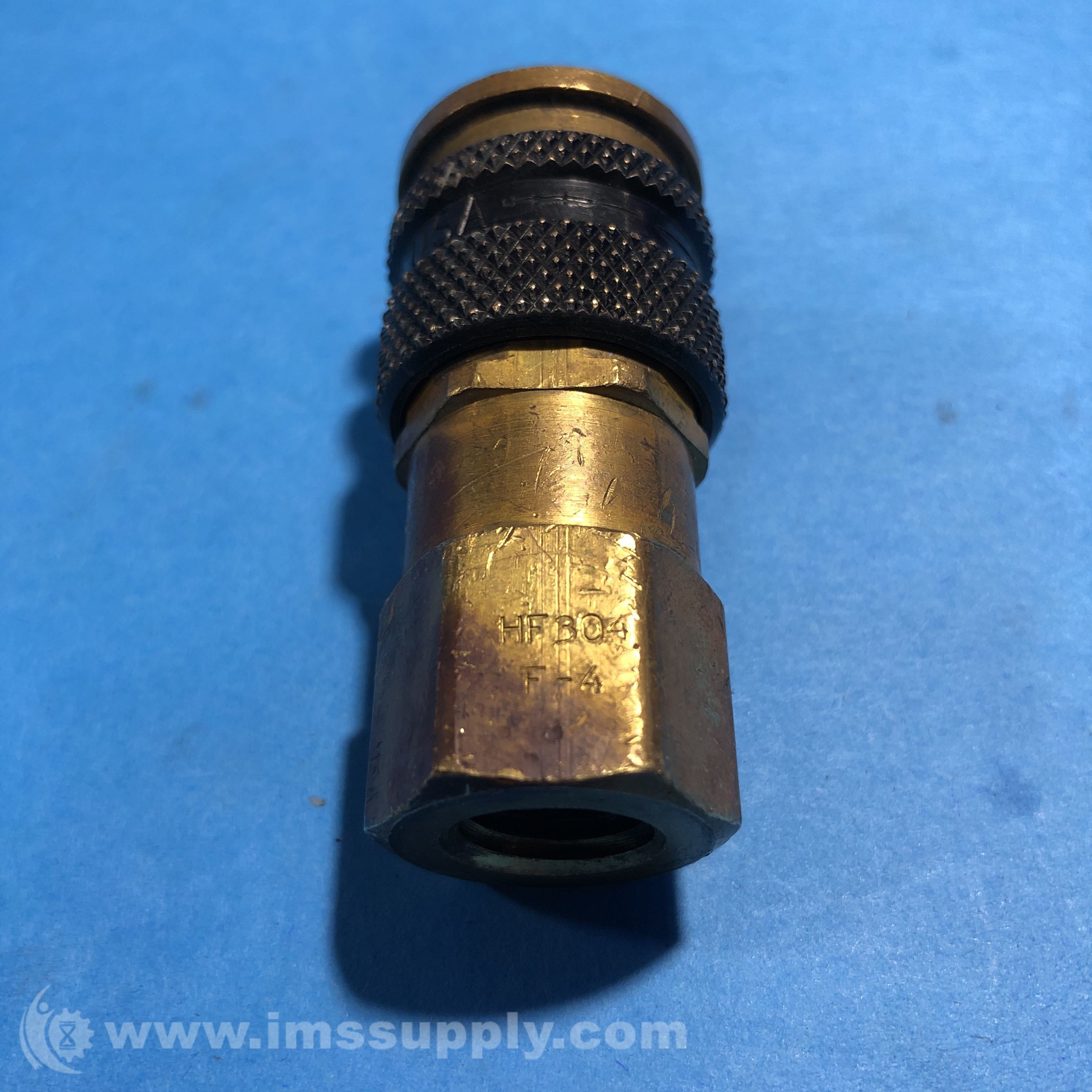 Parker HF304 F-4 Brass Knurled Quick Disconnect Fitting - IMS Supply