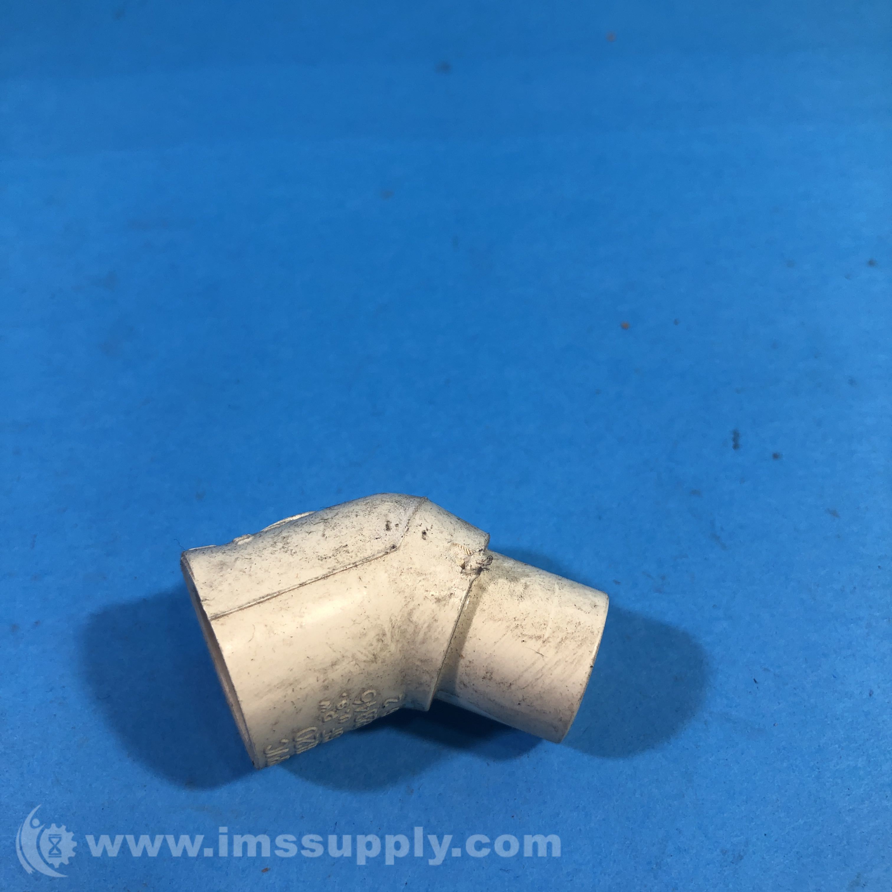 Nibco 3/4 to 1/2 White PVC 45 Degree Reducer Fitting - IMS Supply