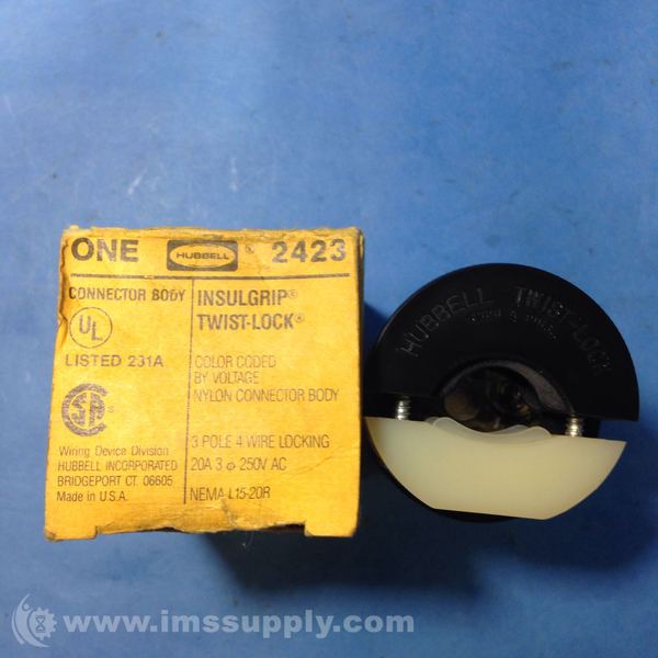Hubbell 2423 231A Female 4 blade Connector Plug Twist Lock - IMS Supply