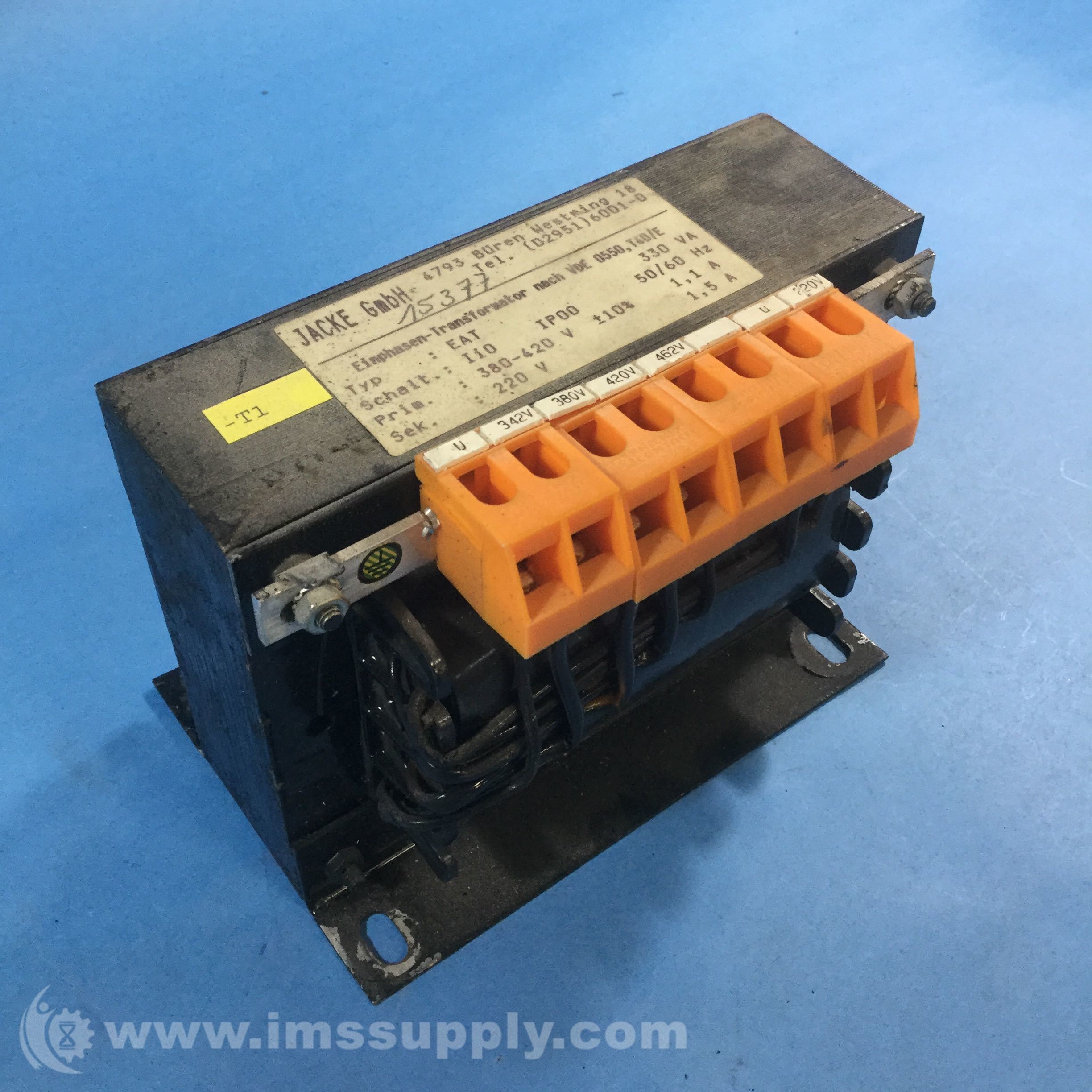 JACKE Transformatoren GmbH EAT 460V Primary 320VA Transformer - IMS Supply